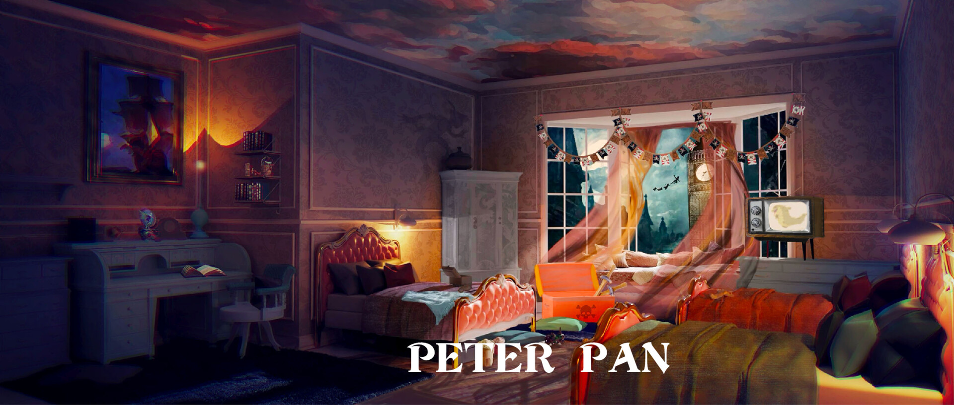 ArtStation - Darling Children's Bedroom - Peter Pan Inspired