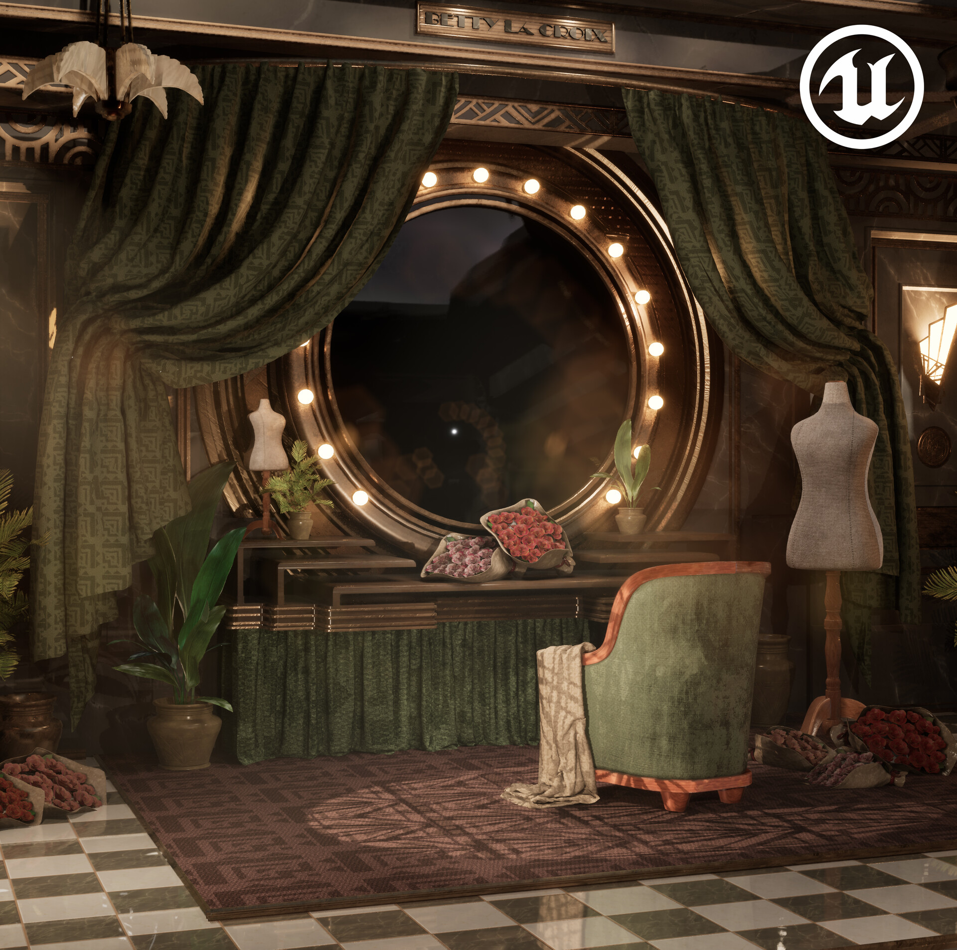 ArtStation - Art Deco Dressing Room - Team Project