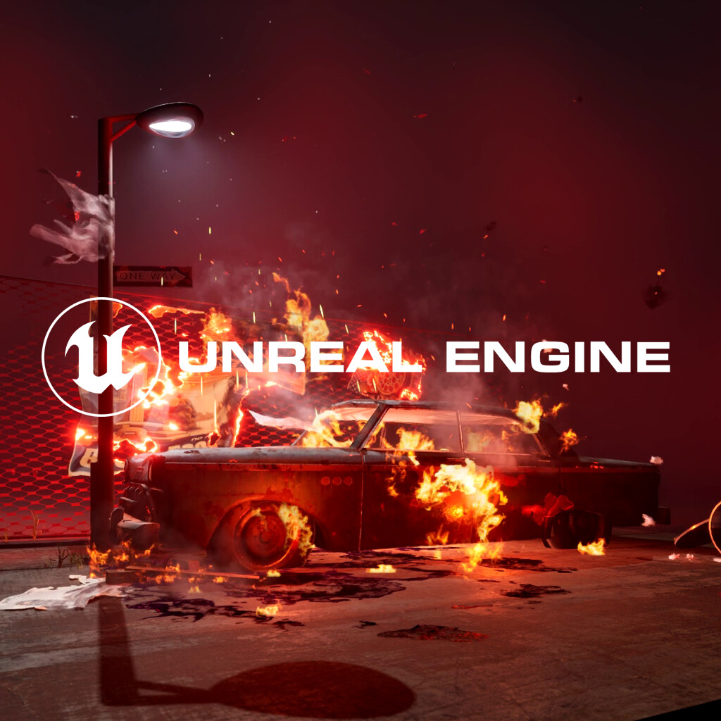 ArtStation - Environment VFX | UE5 | Fire, Smoke & Material Sim