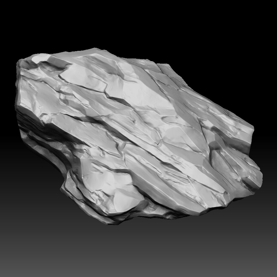ArtStation - Sculpting rocks practice in ZBrush