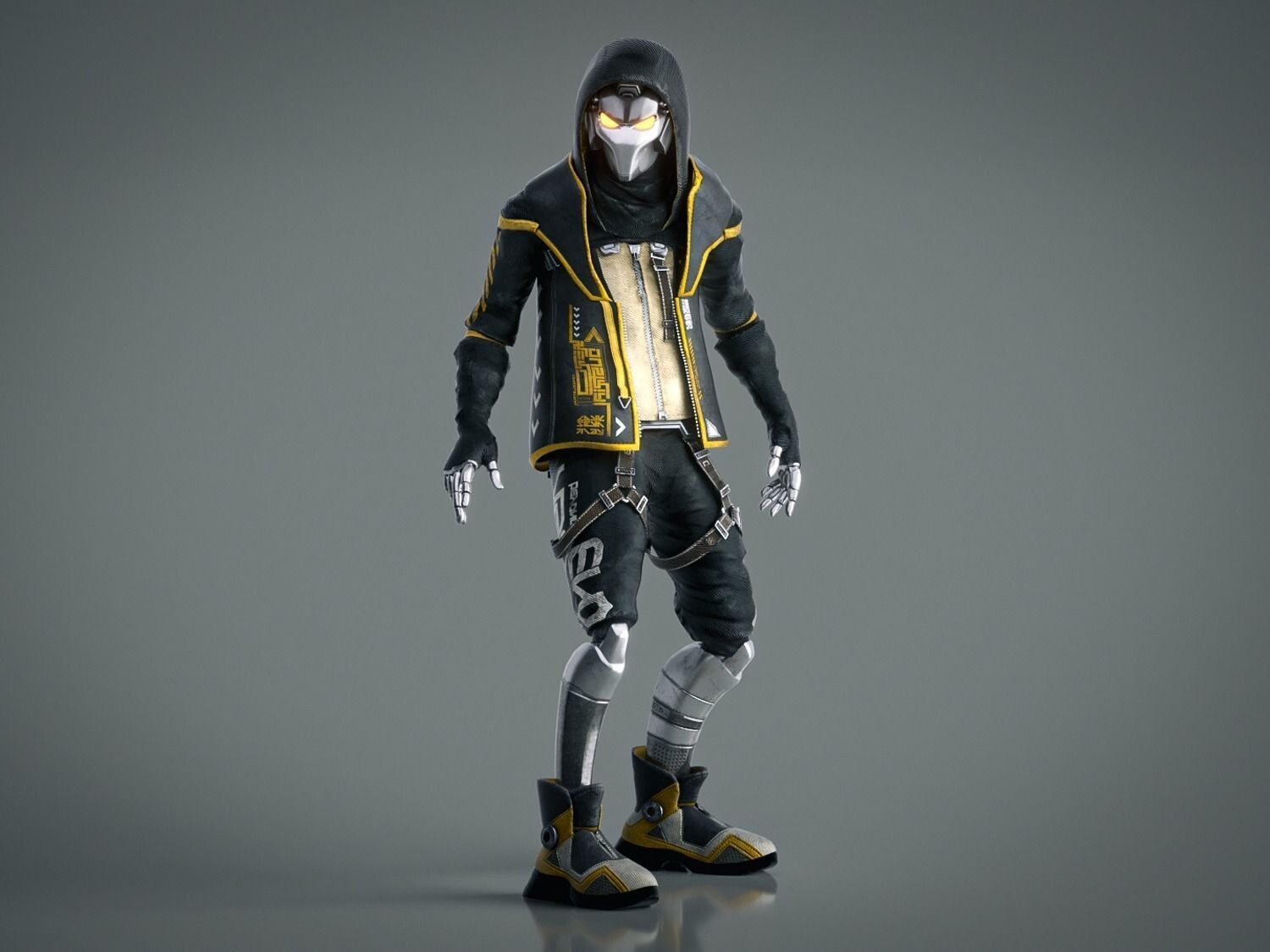 ArtStation - Robot - Techwear Sci-Fi Cyberpunk Character 3D model