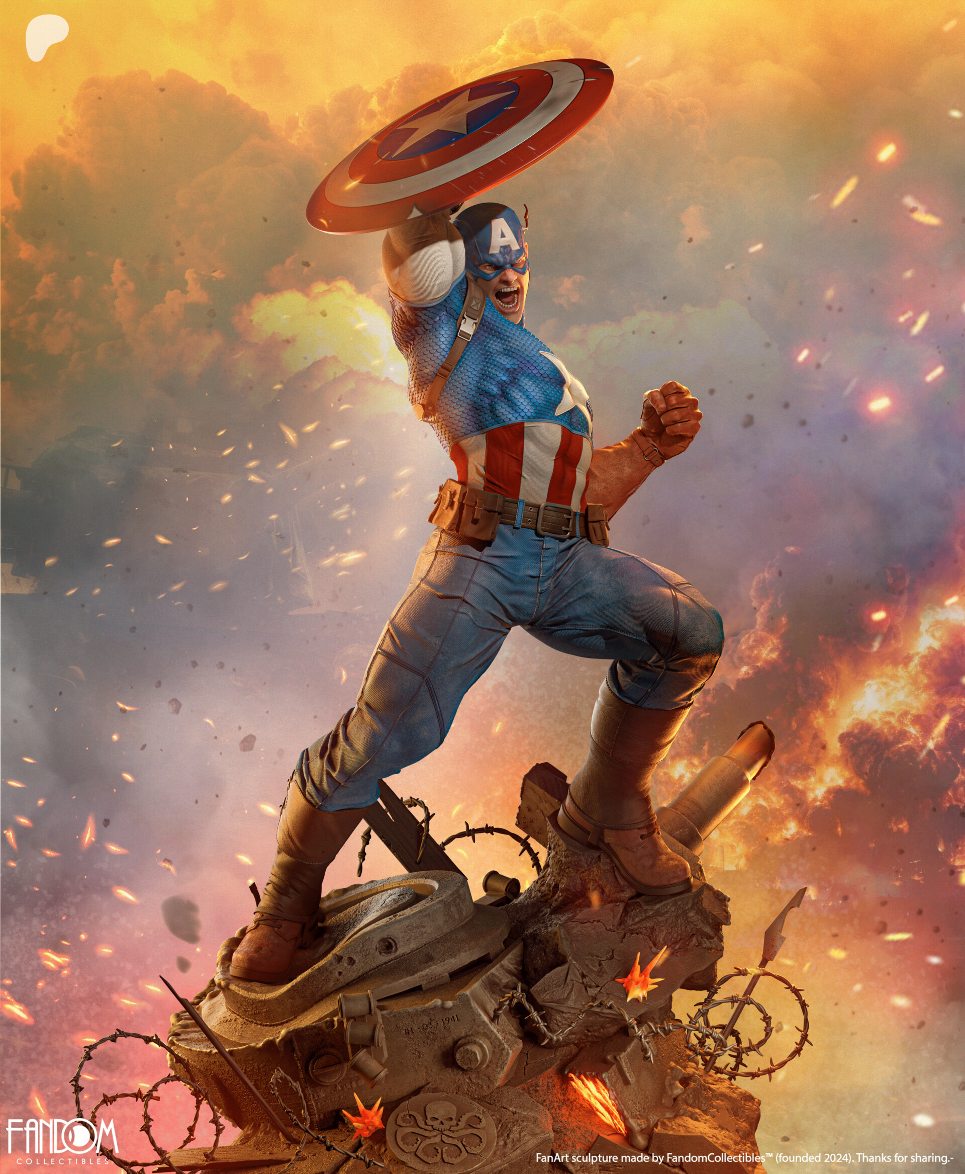 ArtStation - Captain America_Fan Art