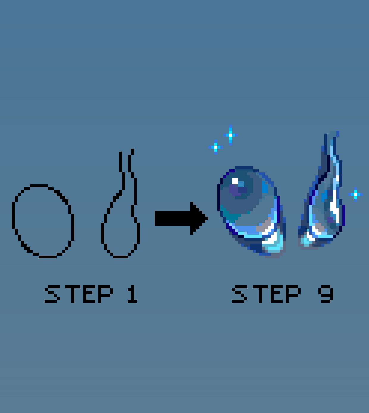 ArtStation - Pixel Art Tutorial - Water Droplets