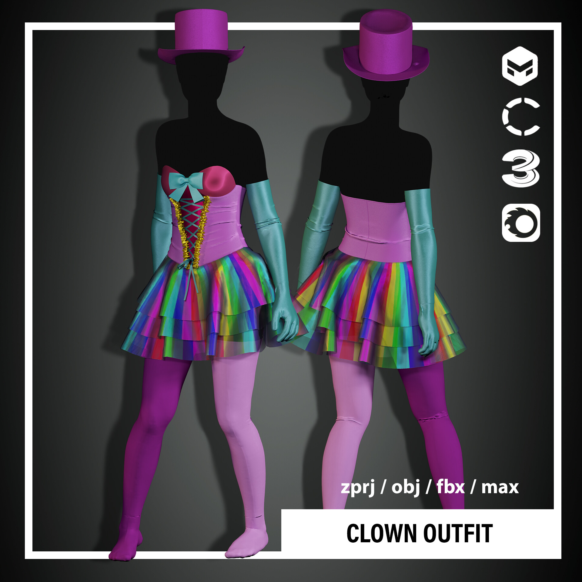 ArtStation - CLOWN OUTFIT (VOL2)