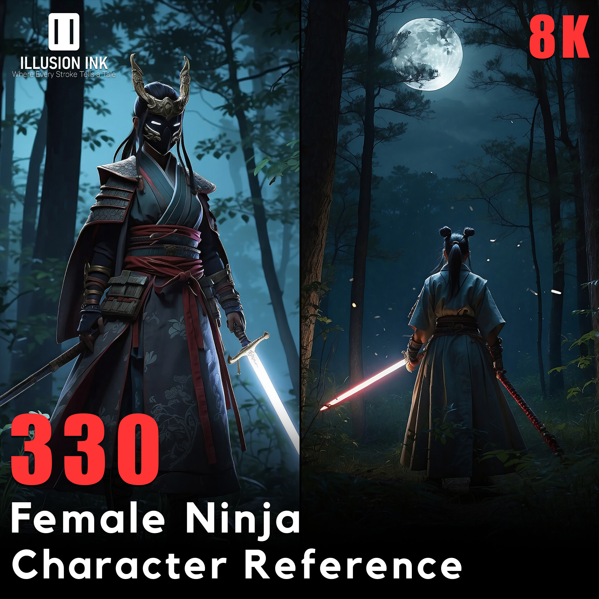 ArtStation - 330 Female Ninja Characters Reference Photos - Different ...