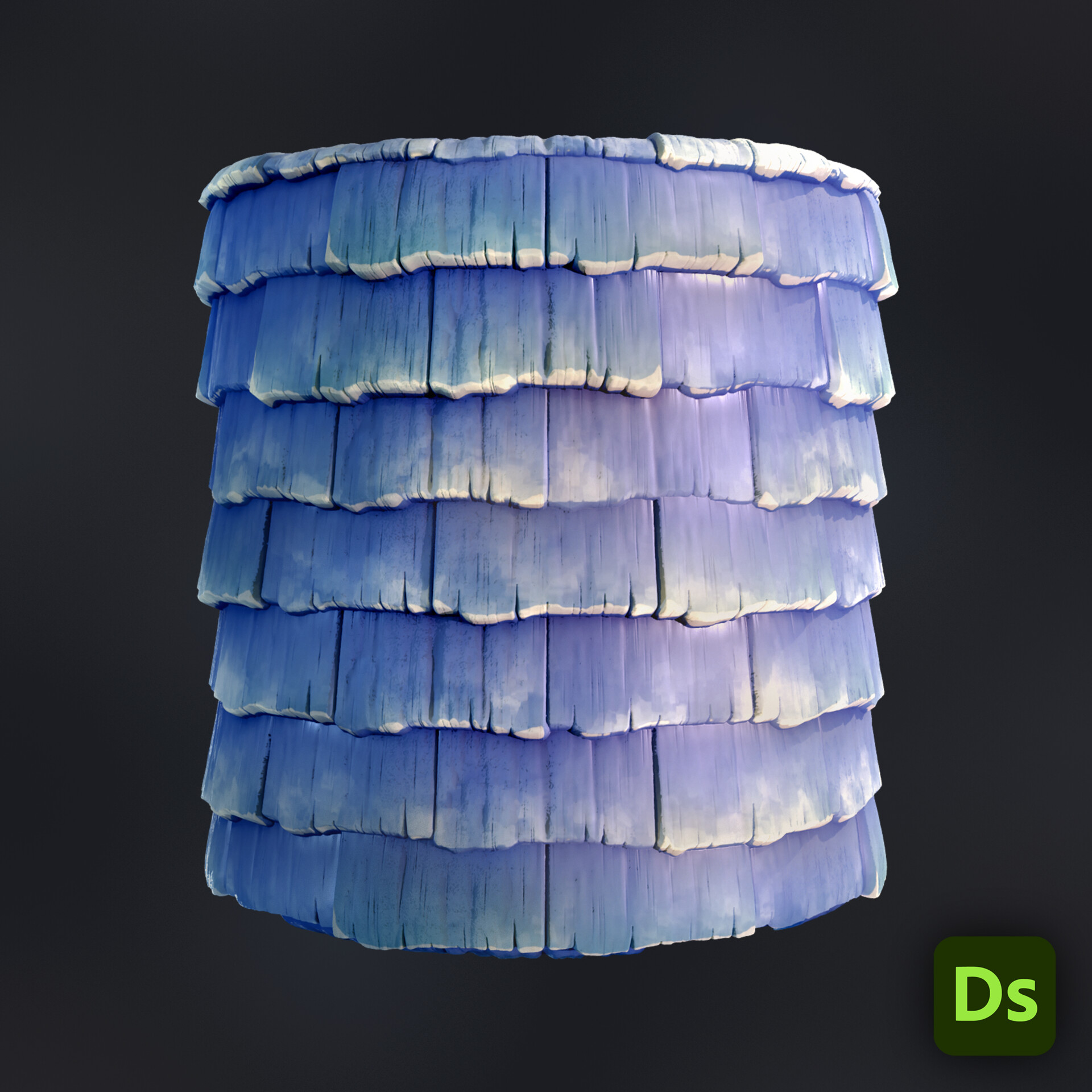 ArtStation - Stylized Wooden Roof Tiles