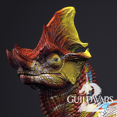 ArtStation - Chameleon Raptor Mount Skin - Guild Wars 2