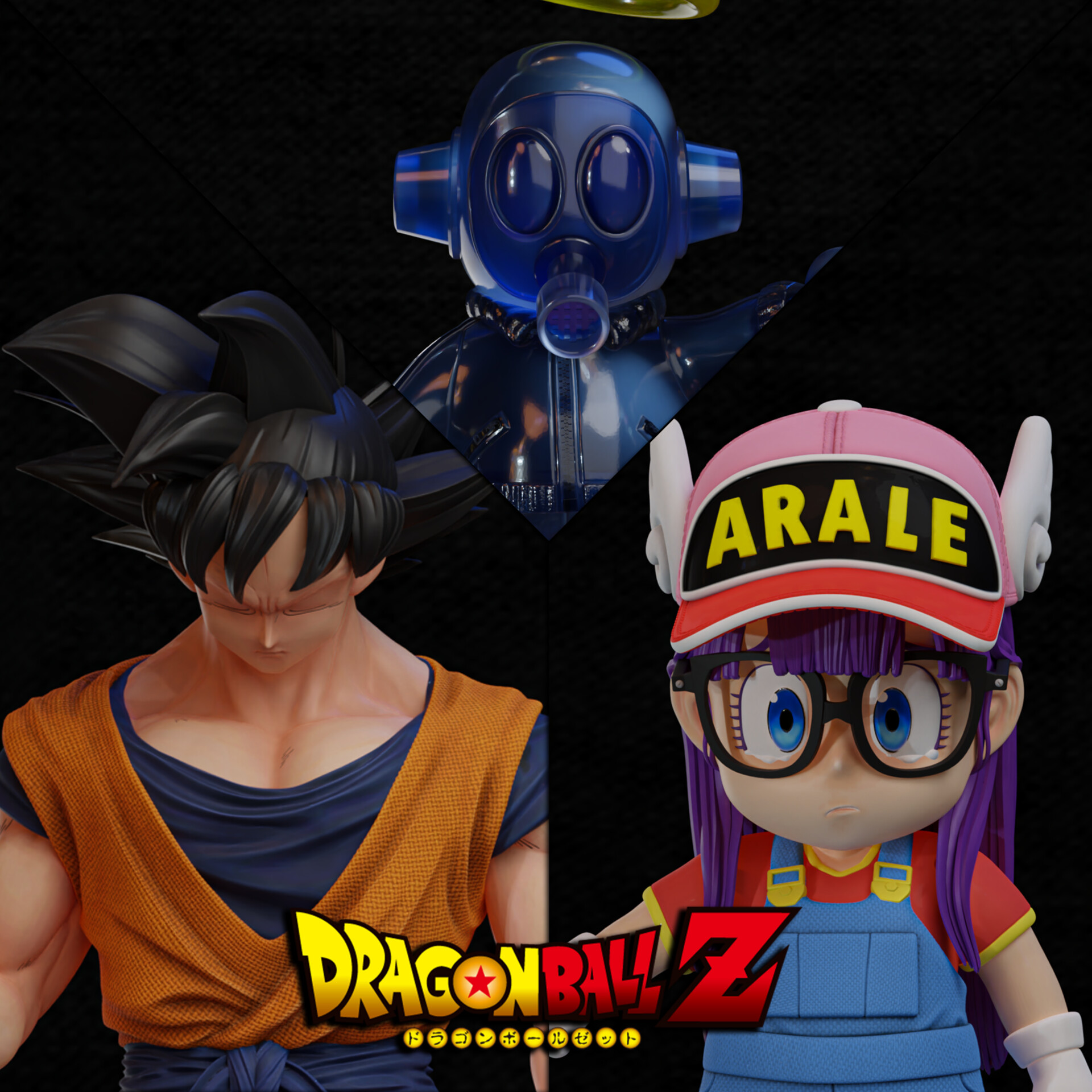 ArtStation - Goku & Arale - Akira Toriyama Tribute (Fanart)