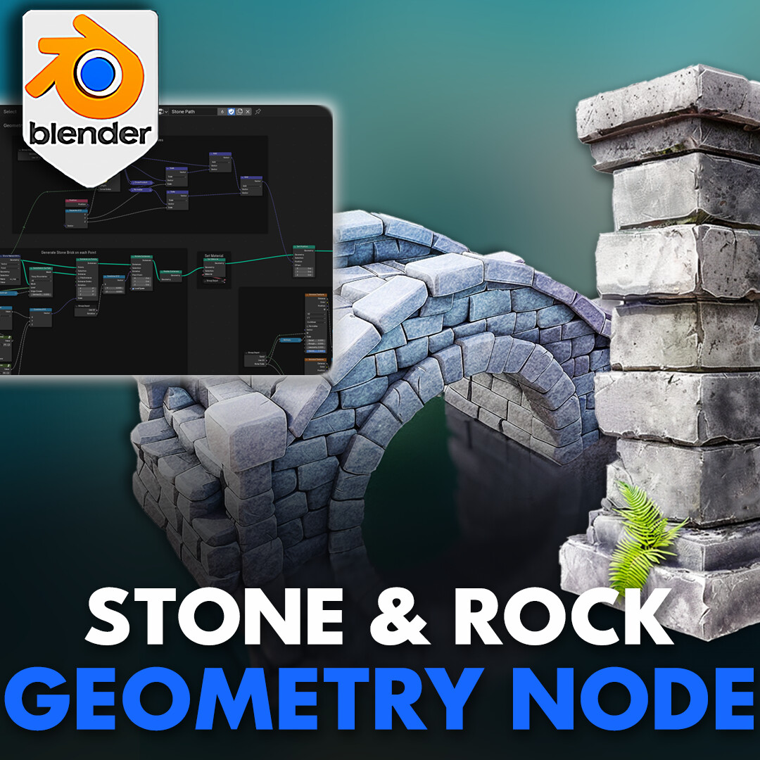 ArtStation - Blender 4 Stone Geometry Node with Live UV Automatic ...
