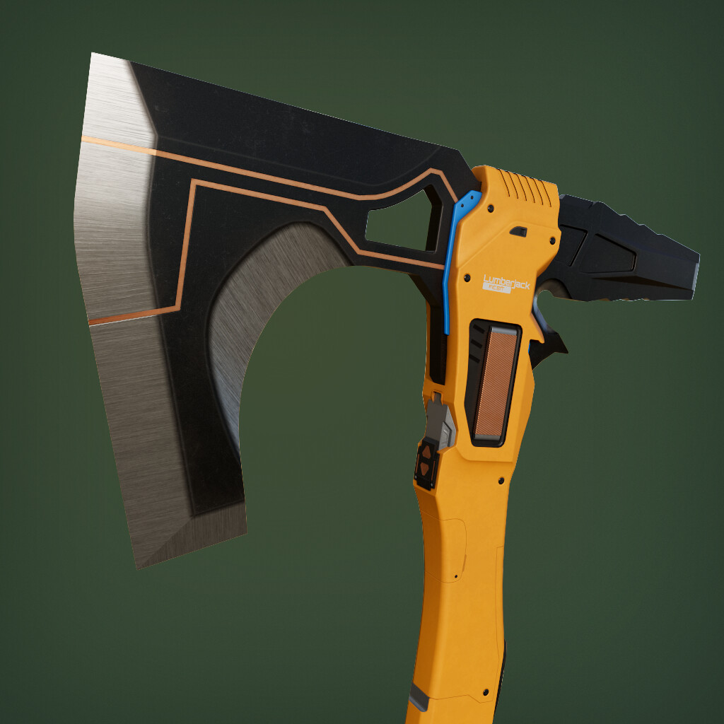 ArtStation - LumberJack - Electrified Wood Cutting Axe