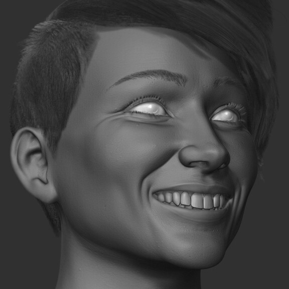 ArtStation - Blendshape - Happy Expression (with FACS labels)
