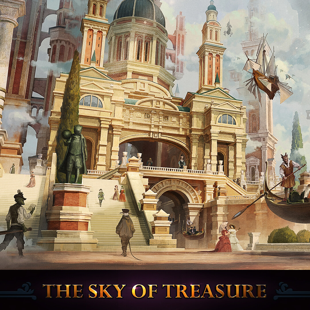 ArtStation - The Sky of Treasure: Flying city