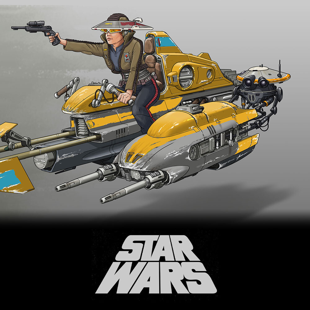 ArtStation - Star Wars Speeder Bike Concept 5