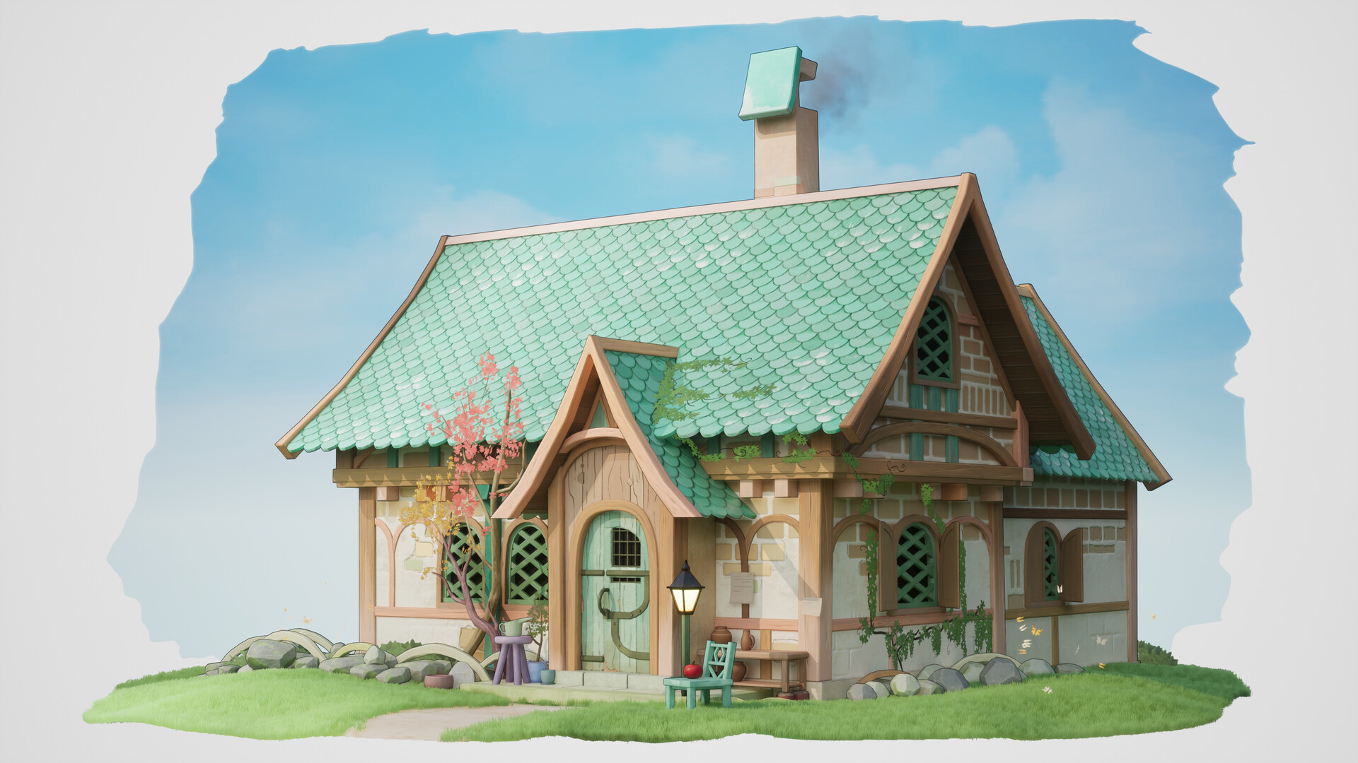 ArtStation - Stylized Cottage