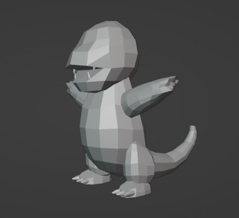 ArtStation - Charmander low poly 3D Model