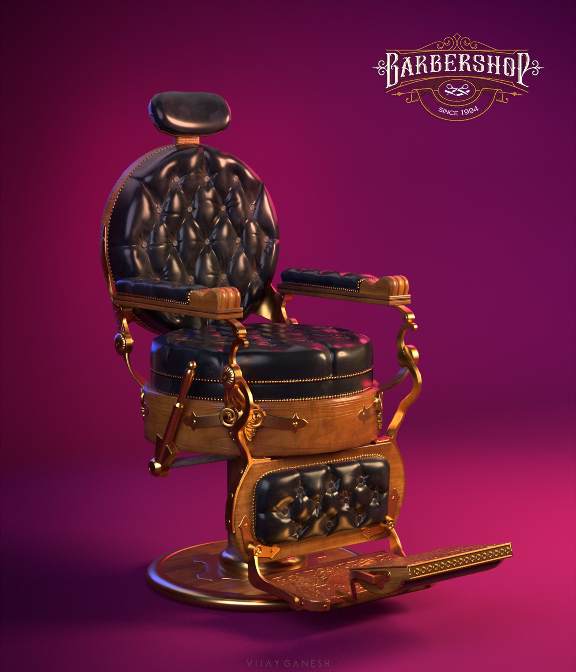 ArtStation - Luxury Barber Chair