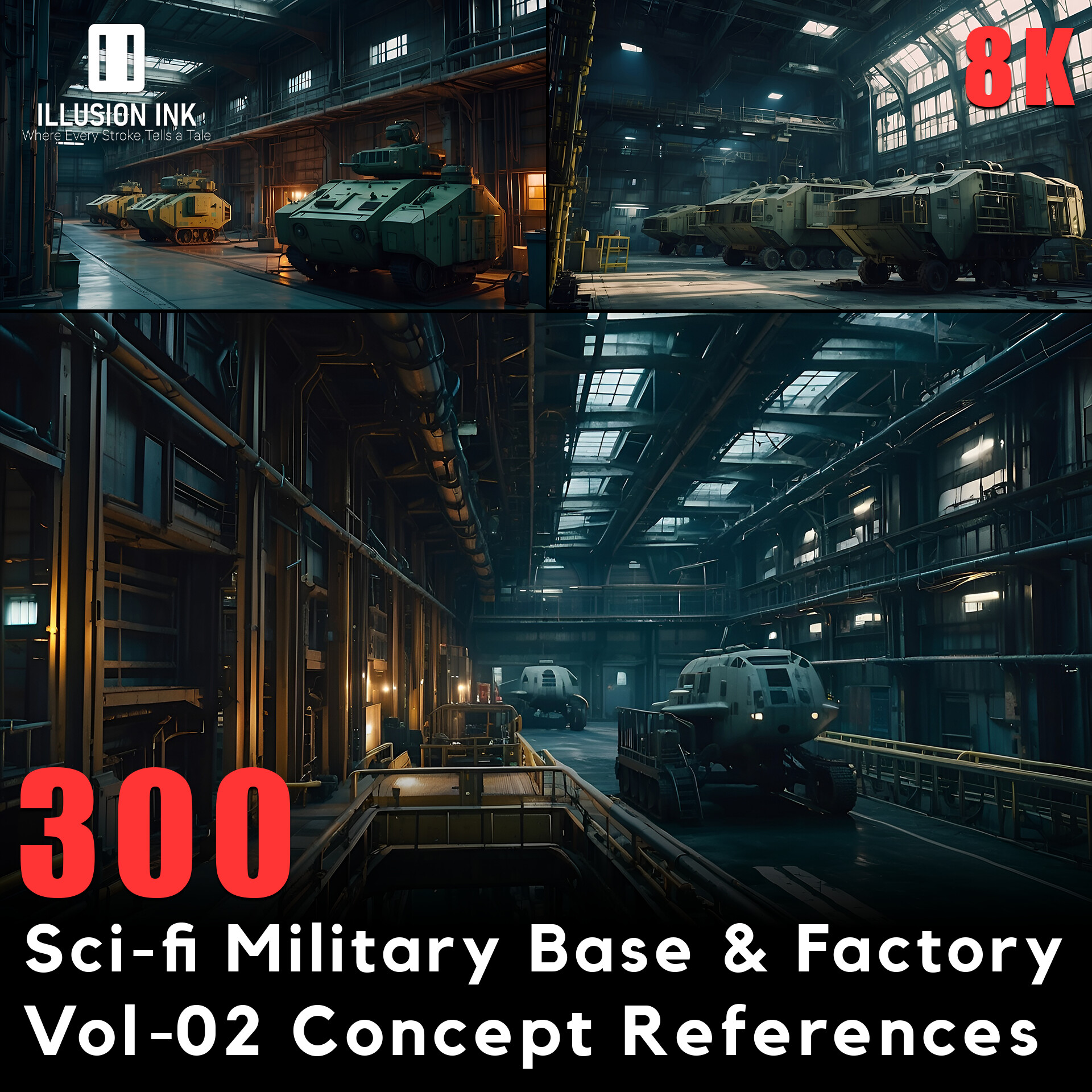 ArtStation - 300 Sci-fi Military Base & Factory References VOL-02 | 8k