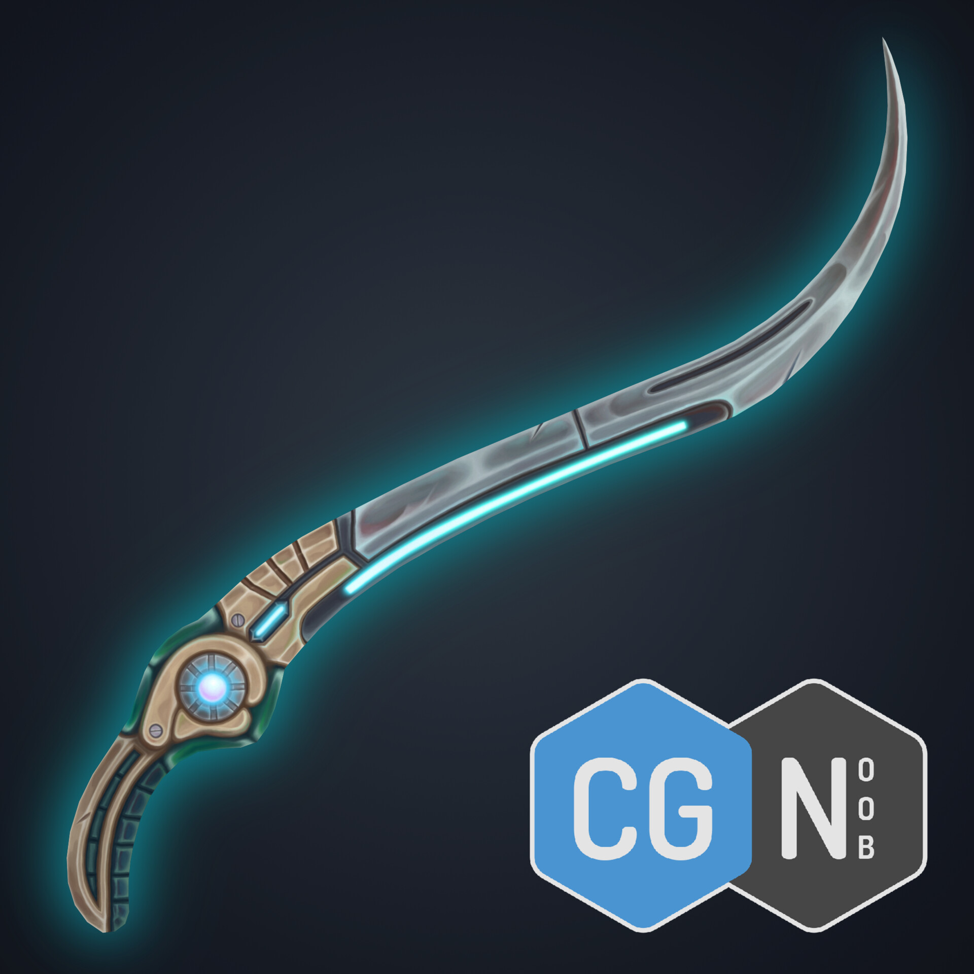 ArtStation - Sci-fi Curved Longsword - Handpaint