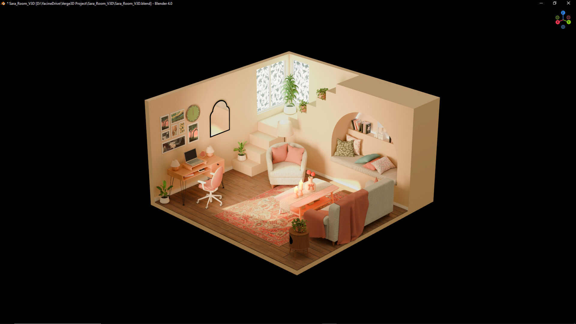 ArtStation - 3D Isometric Room / Sara's Room