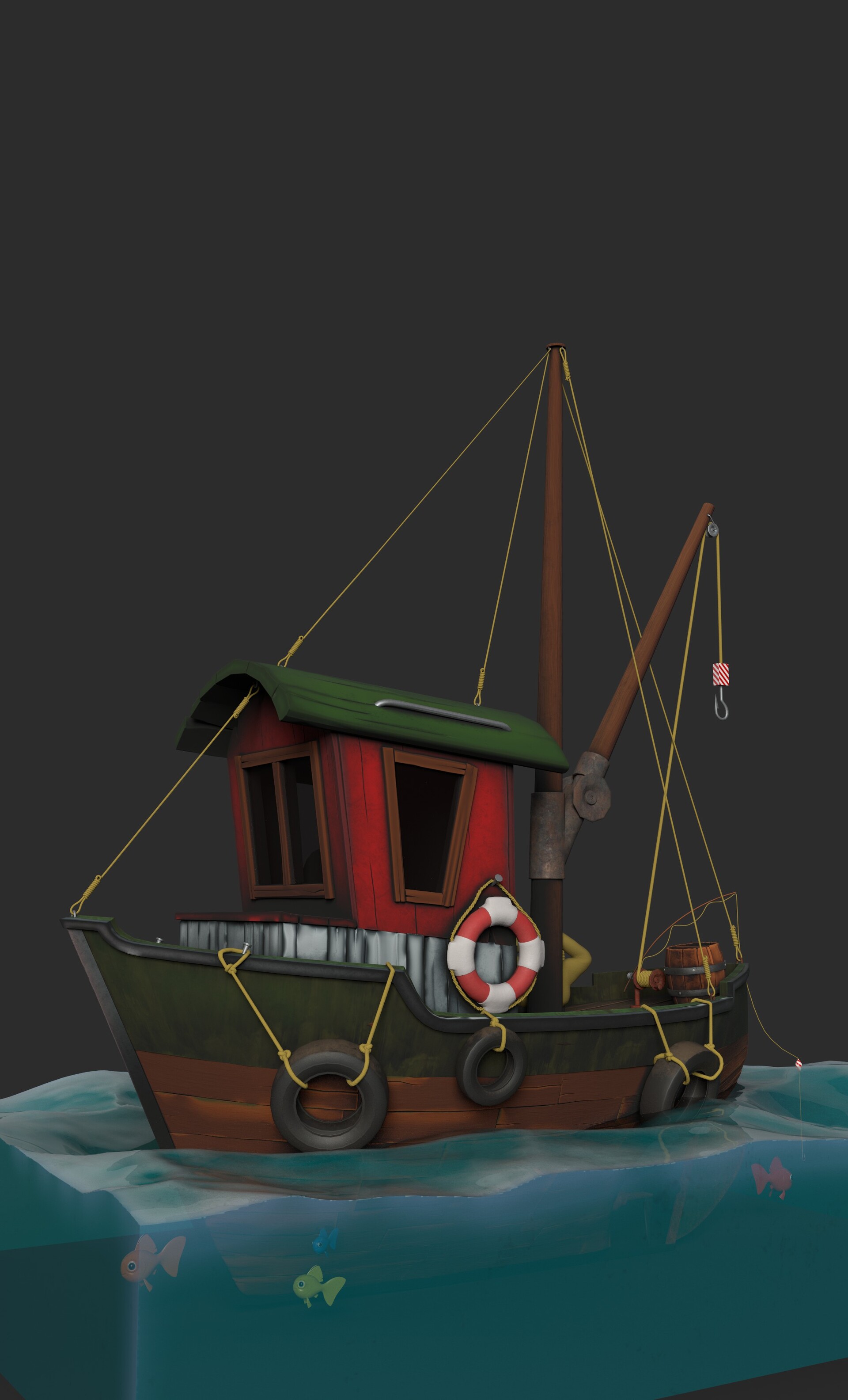 ArtStation - Stylized Ship Model