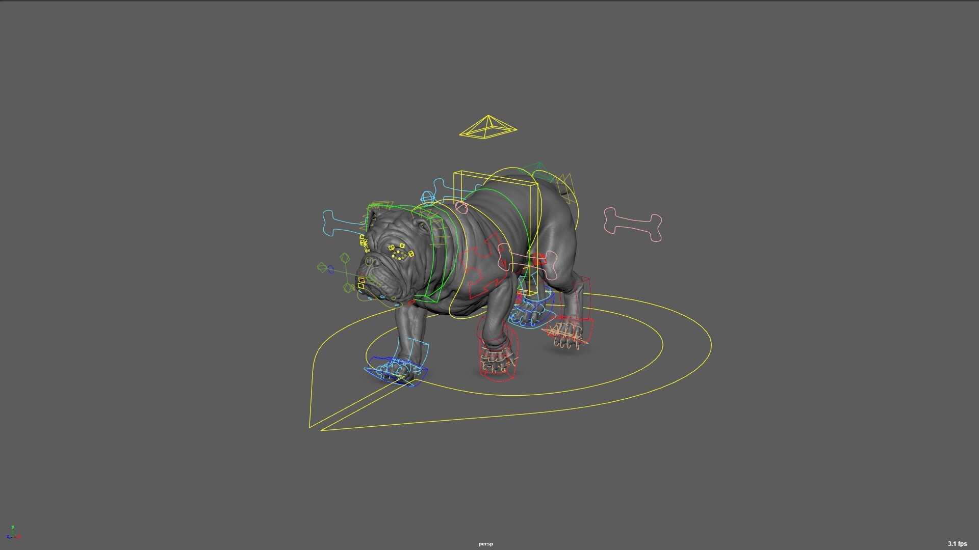ArtStation - The Bulldog Rig with Realistic Deformation and Expressive ...