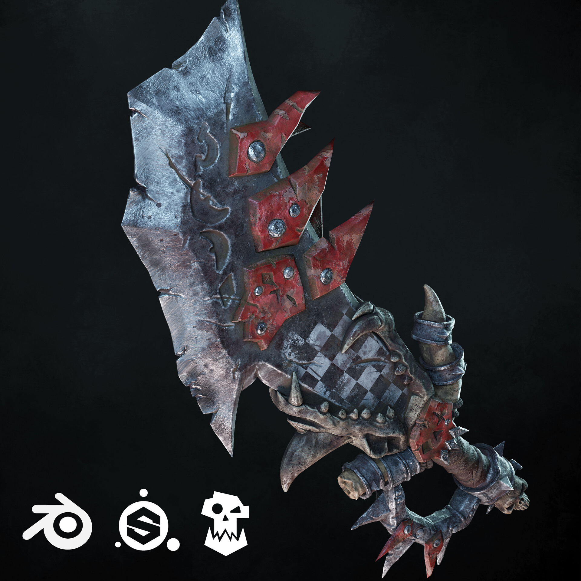 ArtStation - Warhammer 40k Ork Choppa - fan art