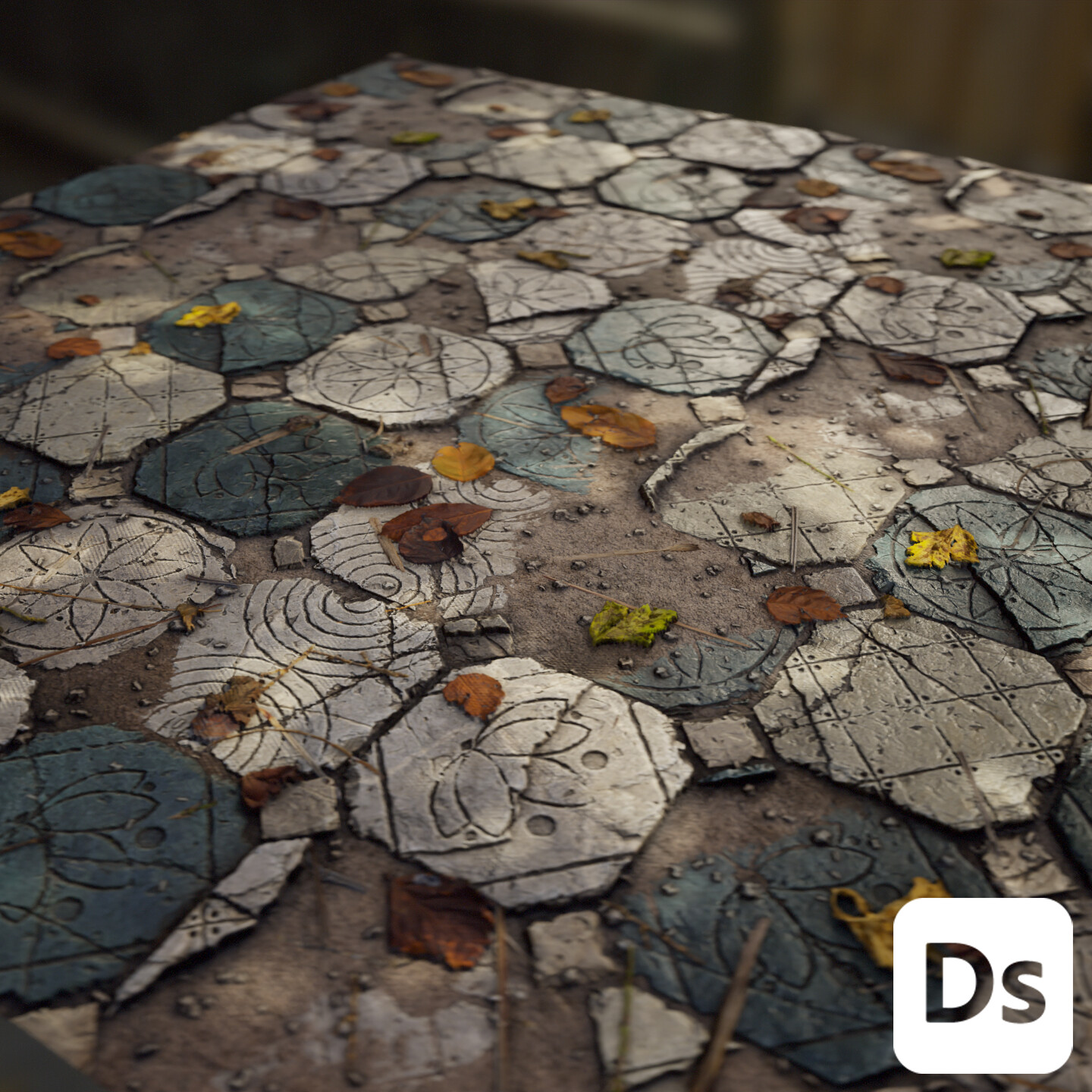 ArtStation - Brocken Tiles Study