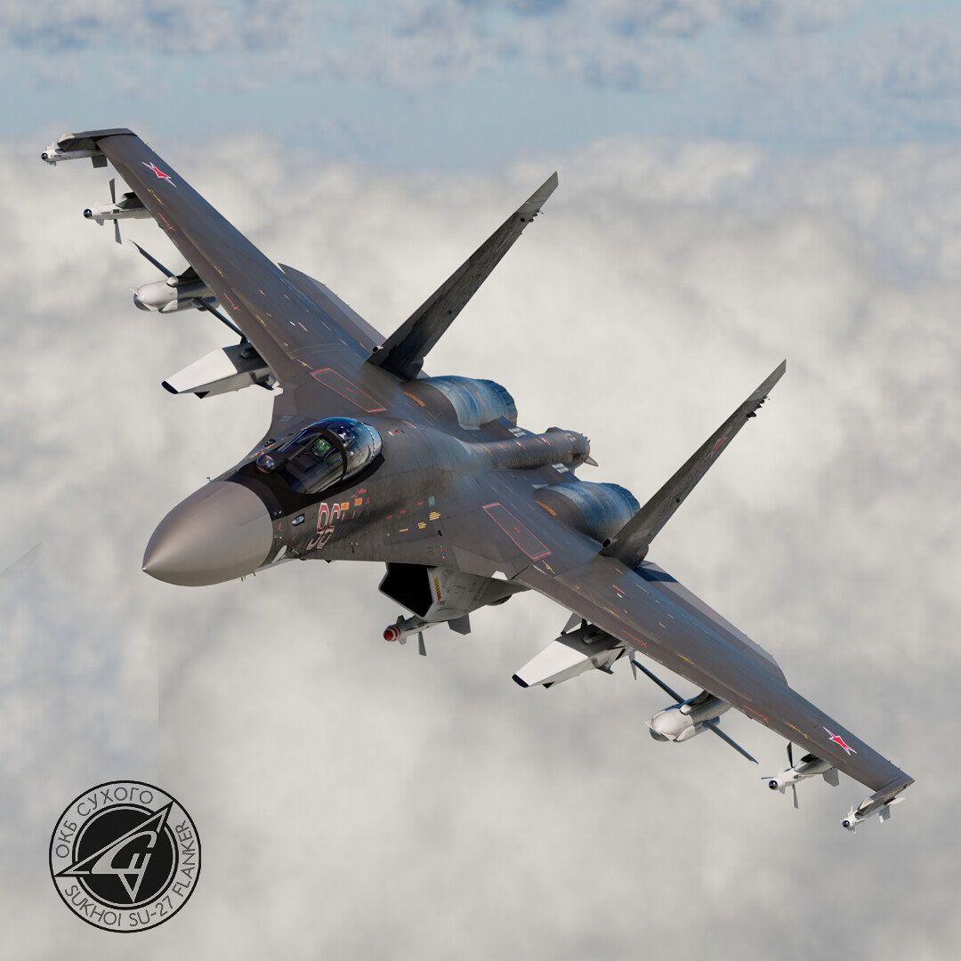 ArtStation - Sukhoi Su-27 Flanker || ОХОТНИКИ ЯНКИ