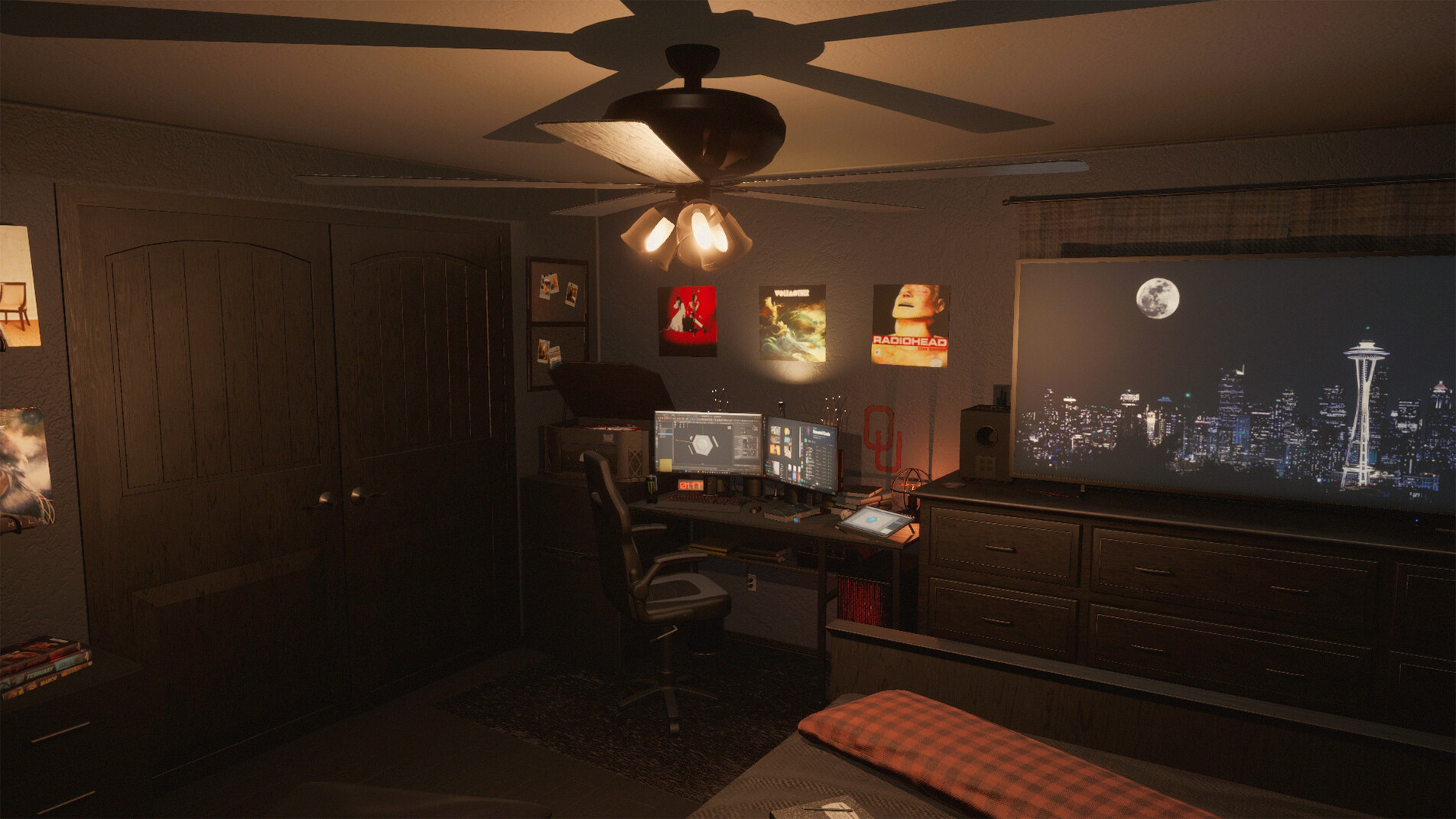 ArtStation - Game Developers Bedroom