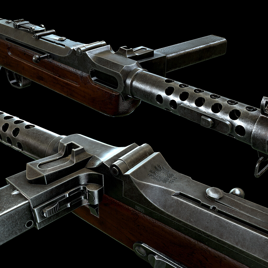 ArtStation - Steyr MP34 submachine gun prop