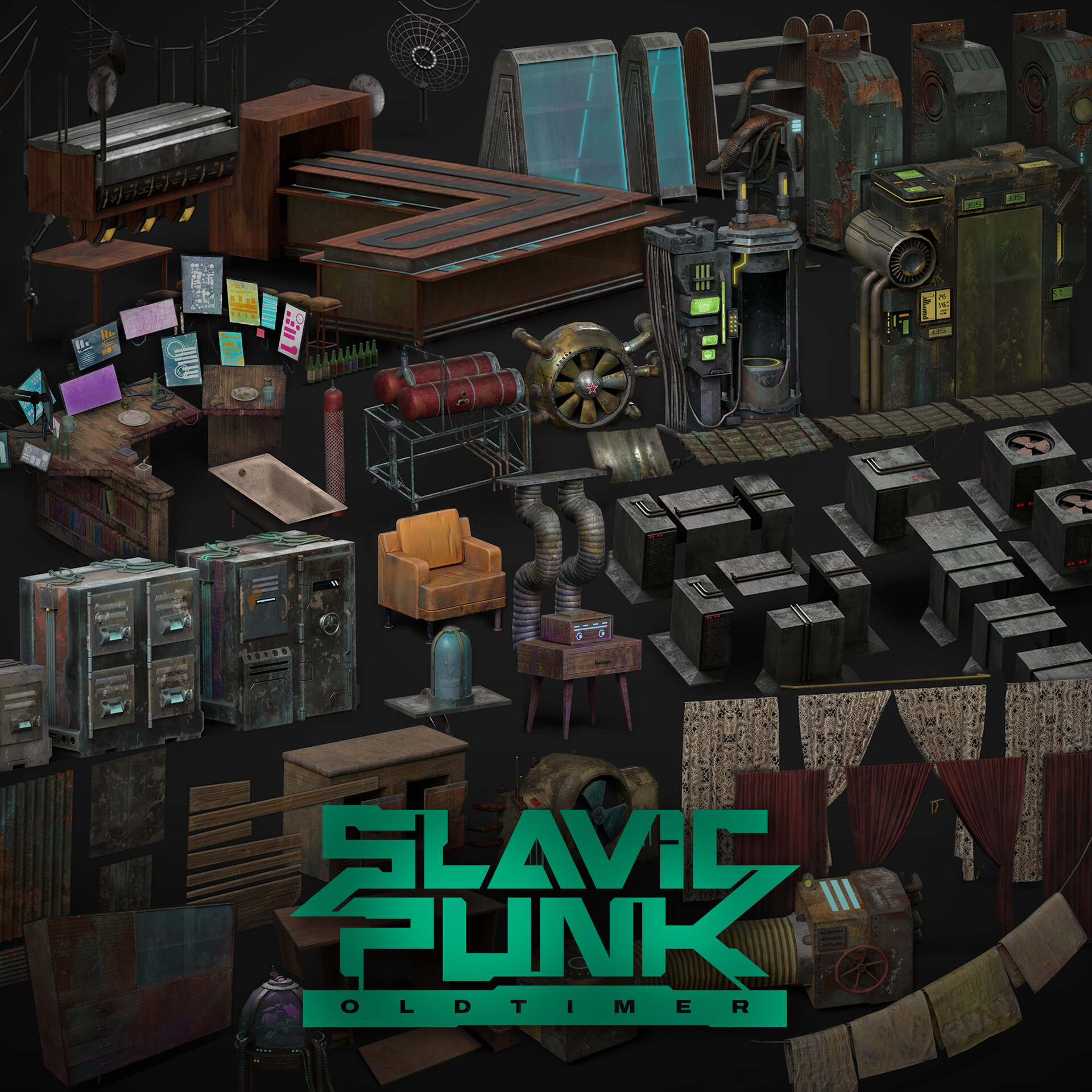 ArtStation - Slavic Punk Props