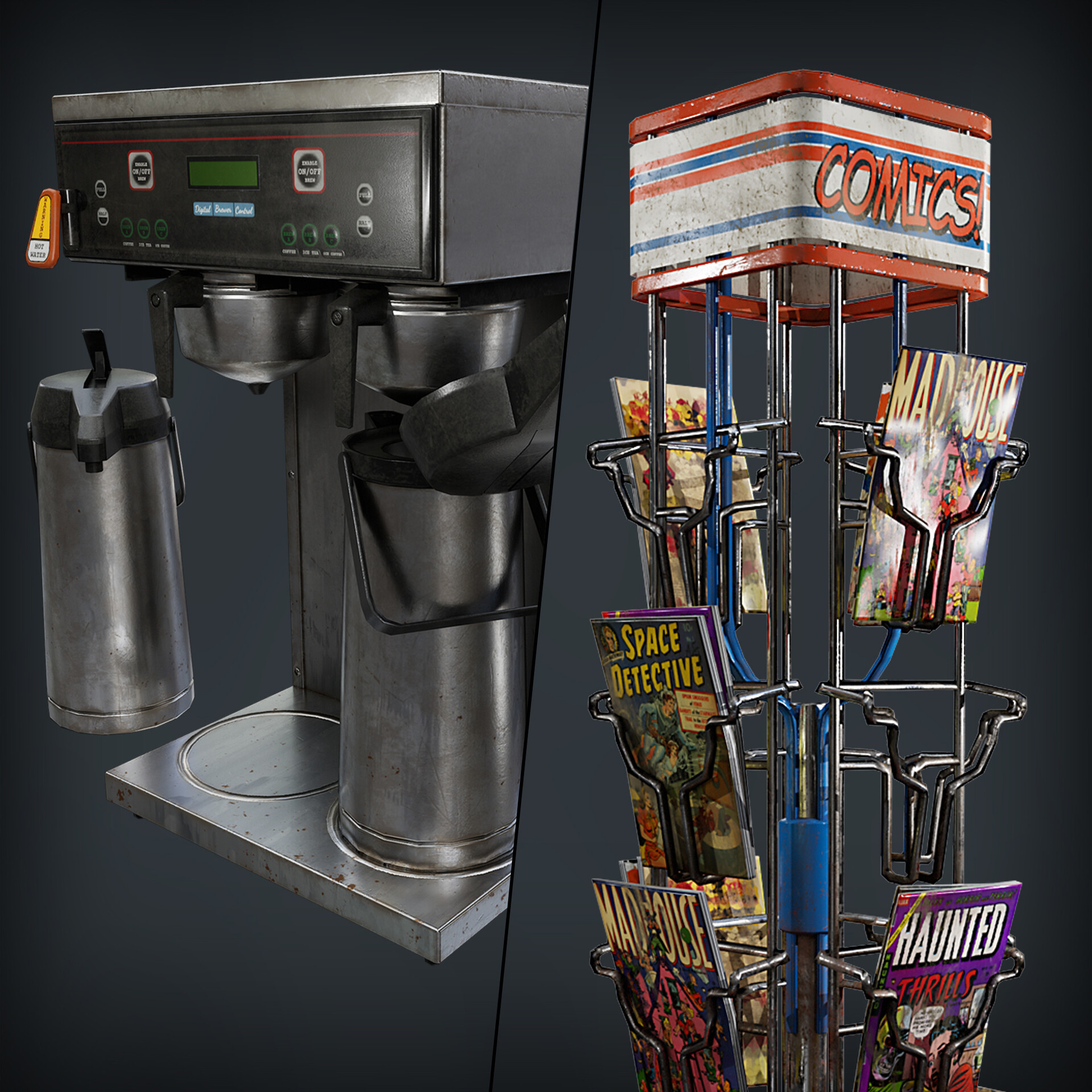 ArtStation - Abandoned Gas Station Props