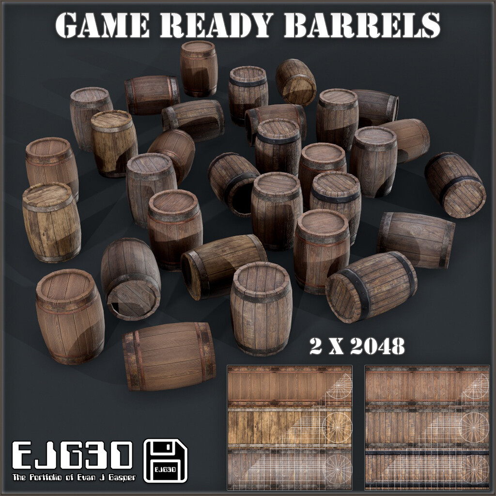 ArtStation - Game Ready Barrels