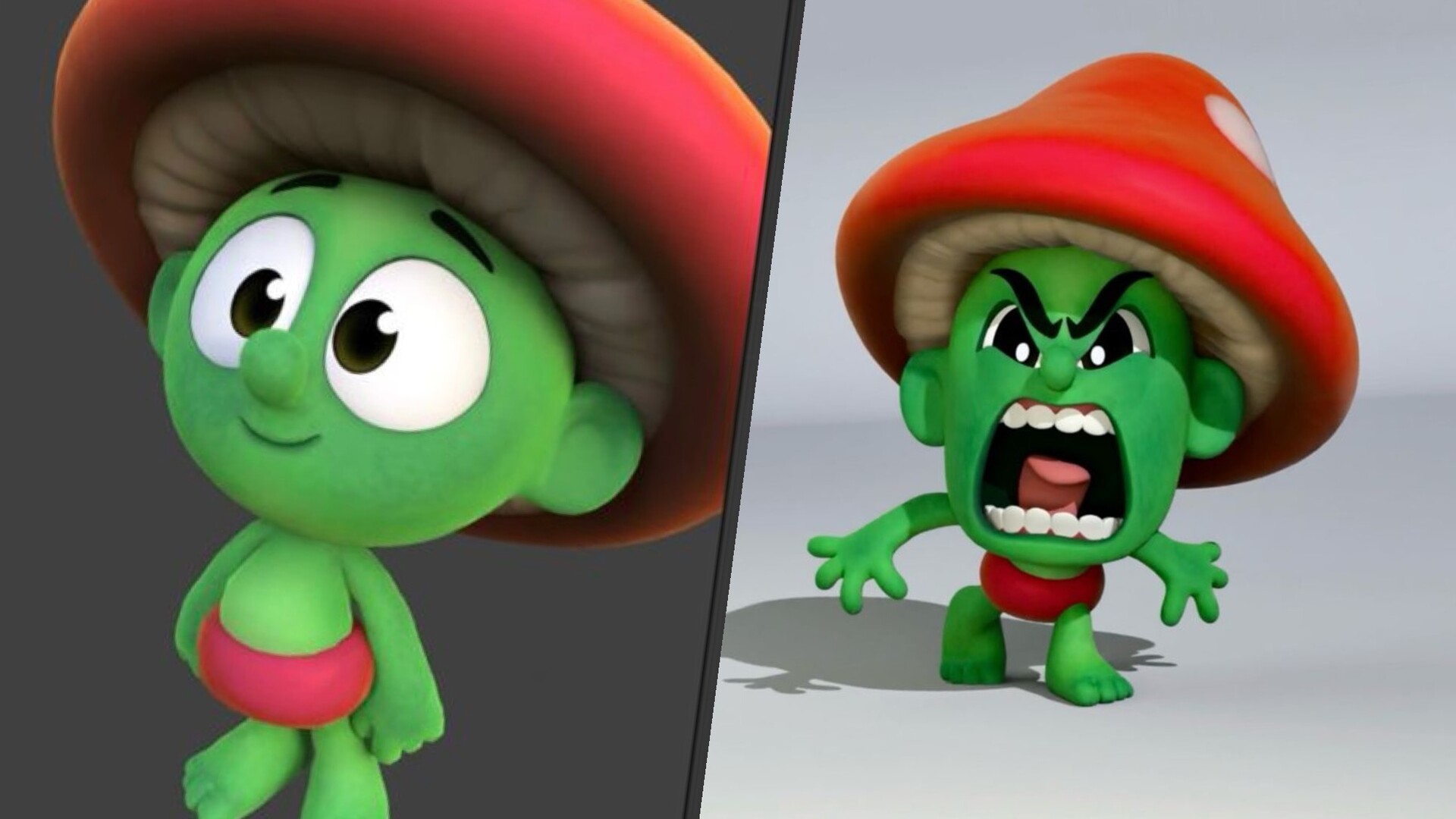 ArtStation - Young Sprite - Mushroom boy - angry expression