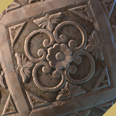 ArtStation - Stylized Texture Exploration : Decorative Stone Ceiling Tiles