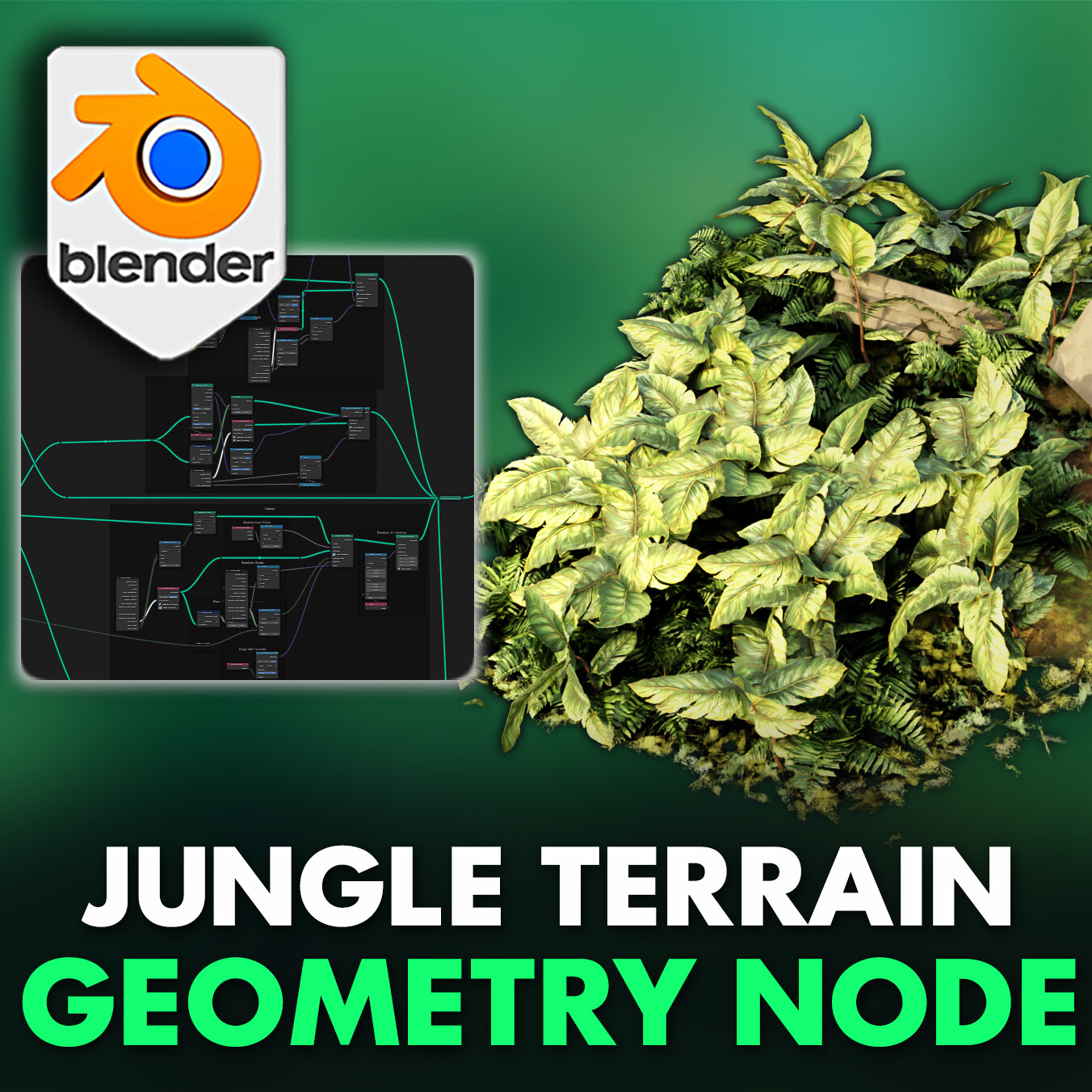 ArtStation - Blender 4 Jungle Terrain Geometry Node