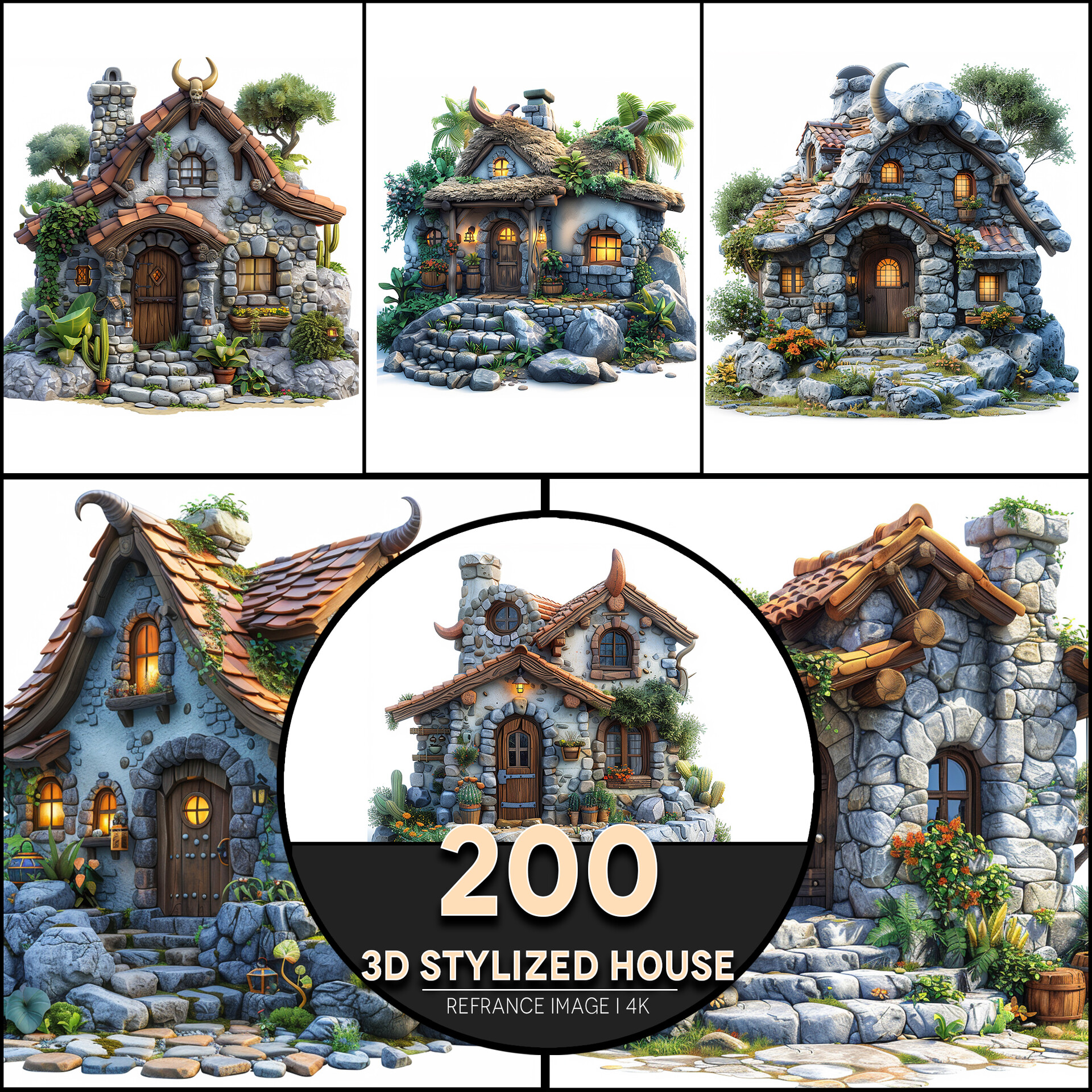 ArtStation - 3D Stylized House 4K Reference/Concept Images
