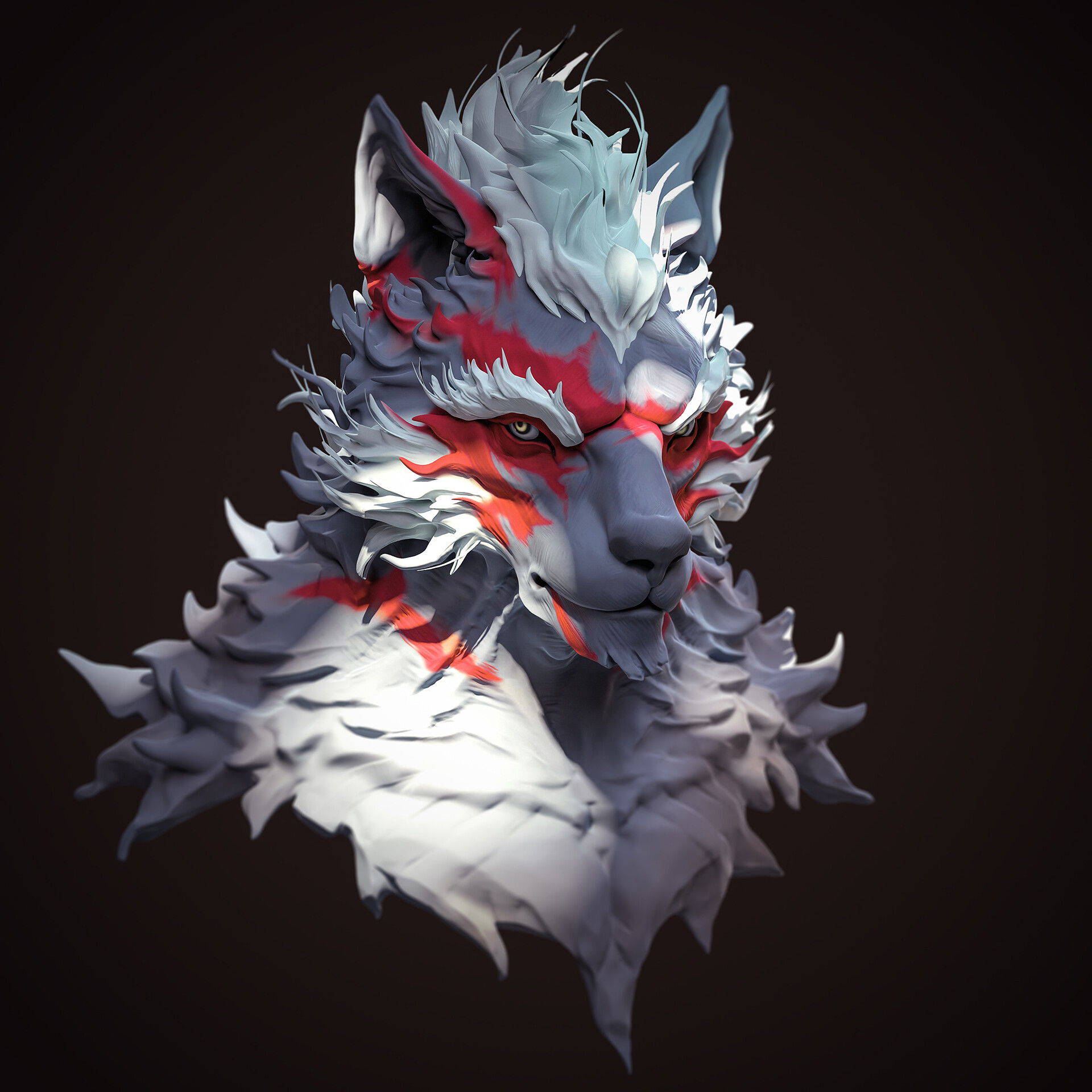 ArtStation - Red wolf