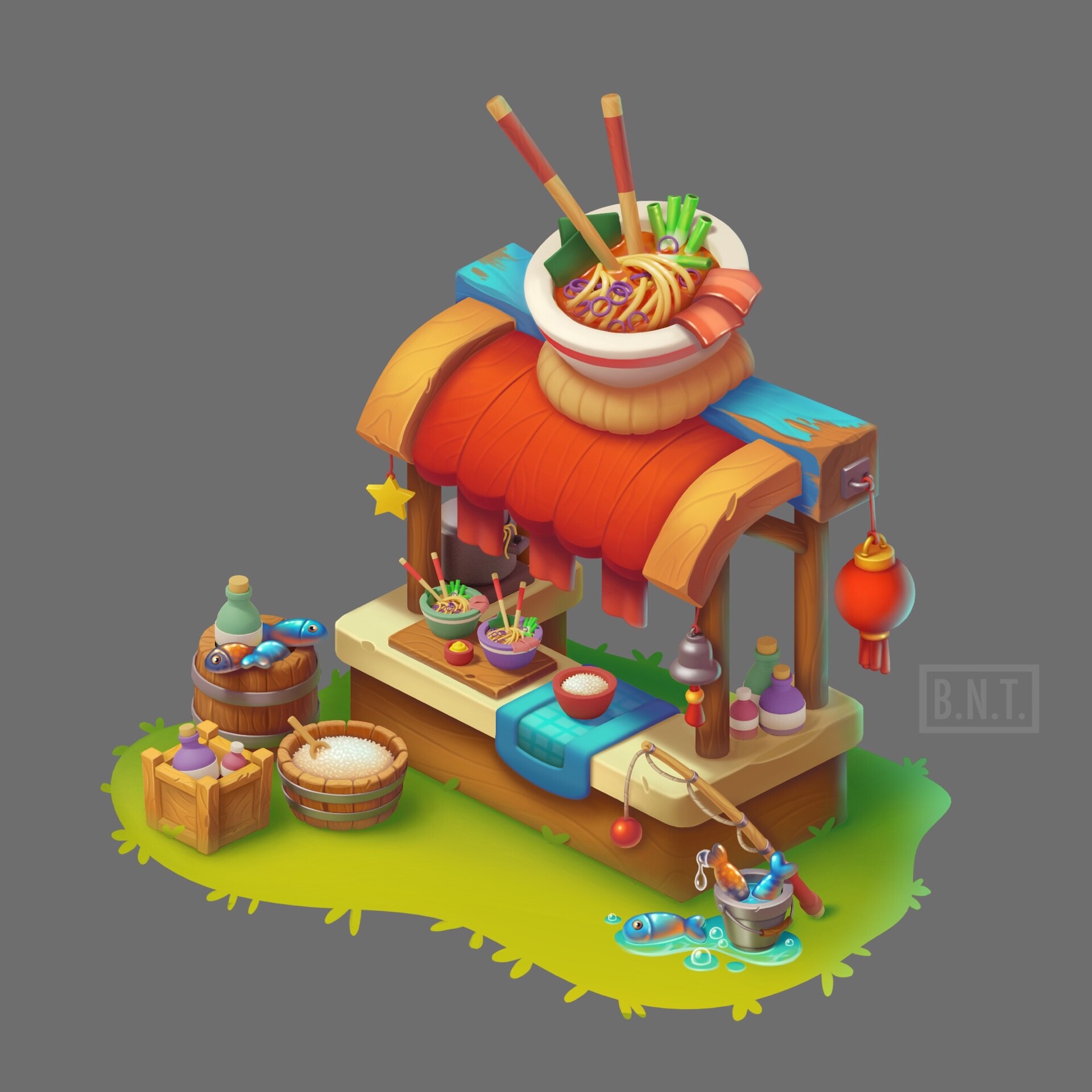 ArtStation - Chinese Street Food Environment Props