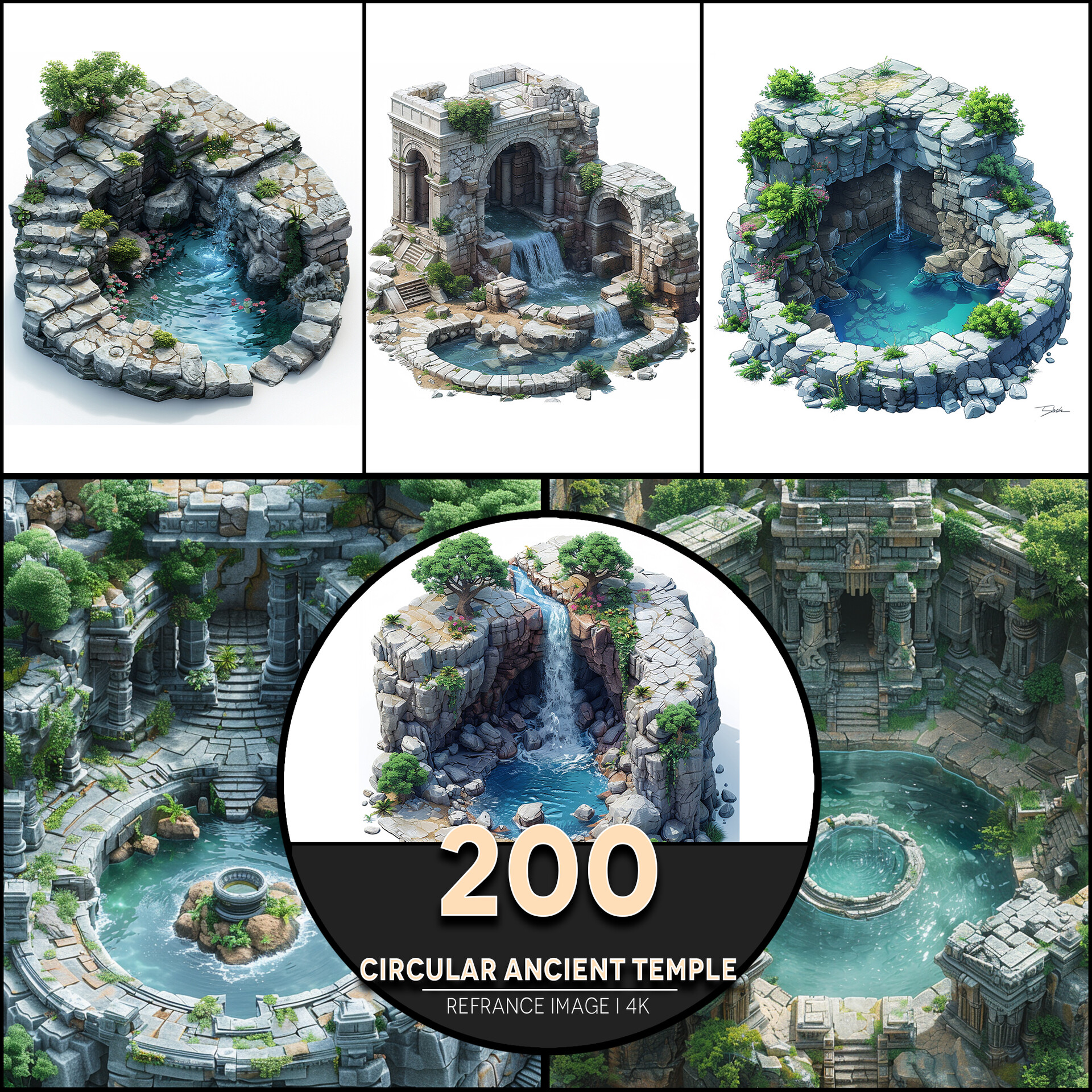 ArtStation - Circular Ancient Temple 4K Reference/Concept Images
