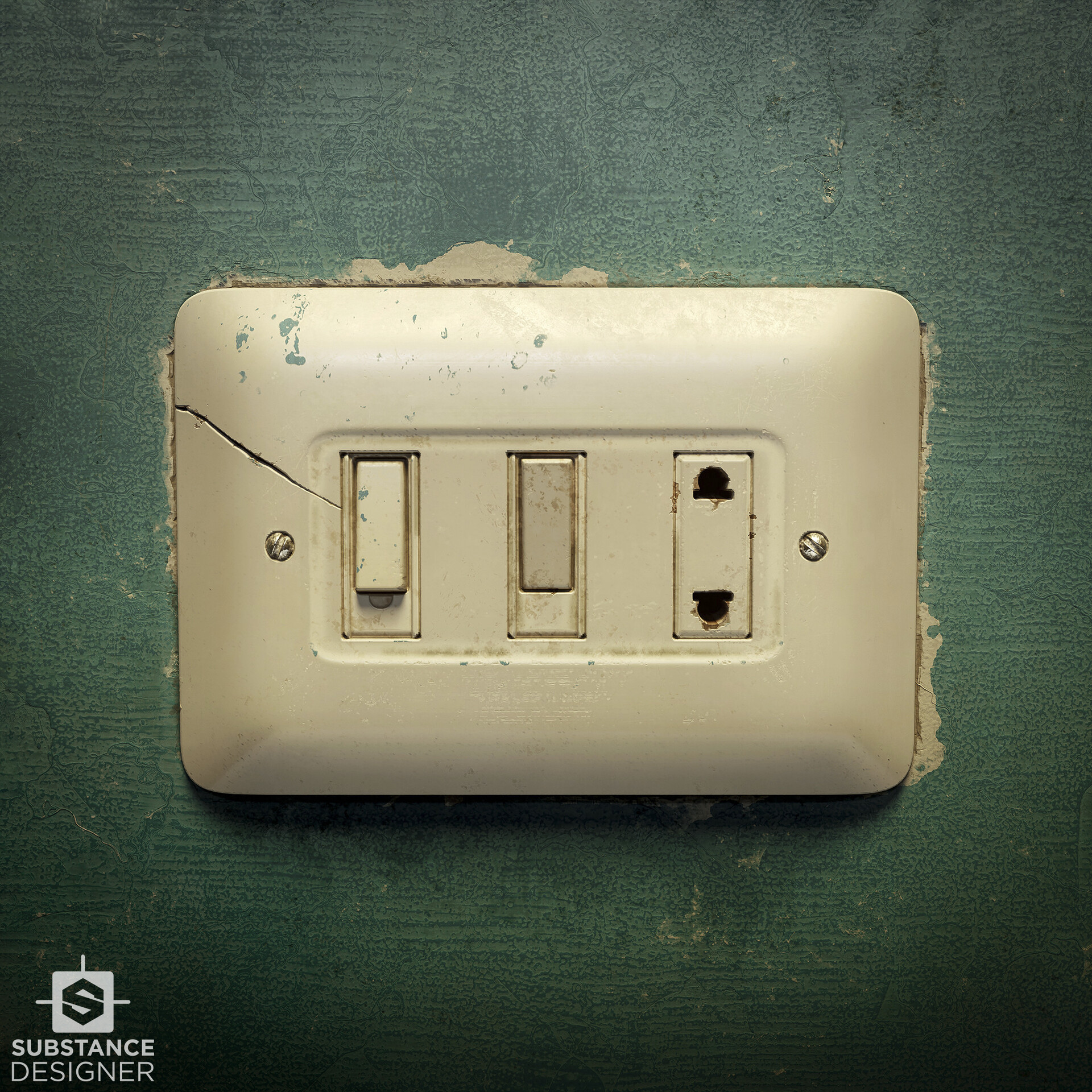 ArtStation - Power Outlet - Substance Designer Study
