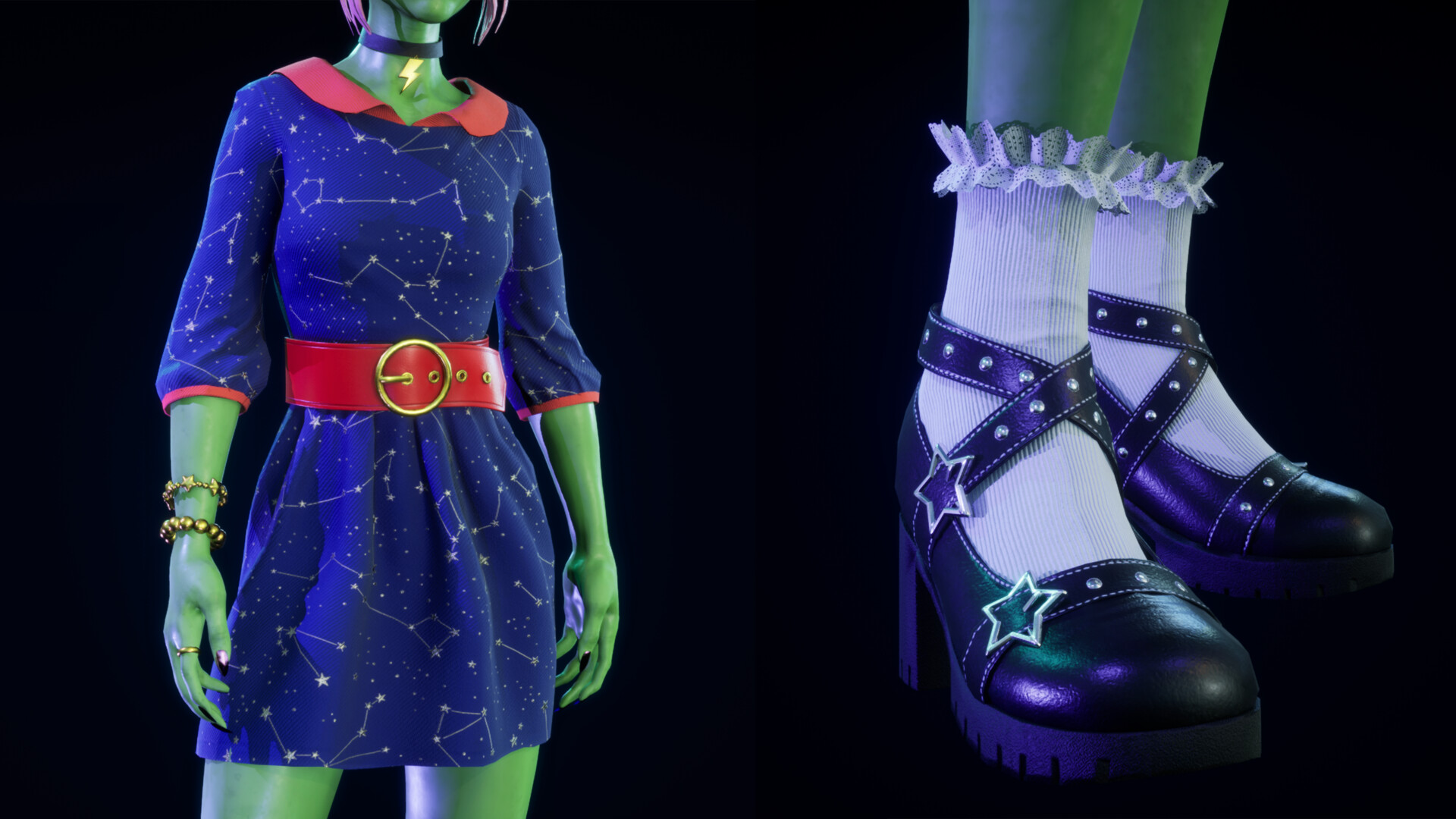 ArtStation - Alien Girl- Eiko エイ子