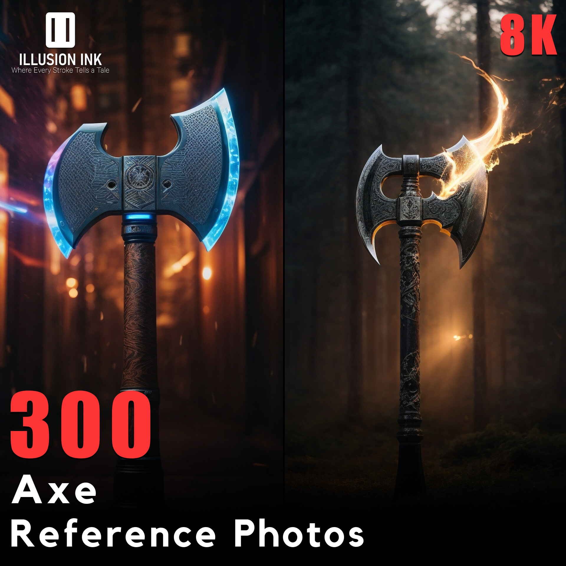 ArtStation - 300 Axe Reference Photos | 8K