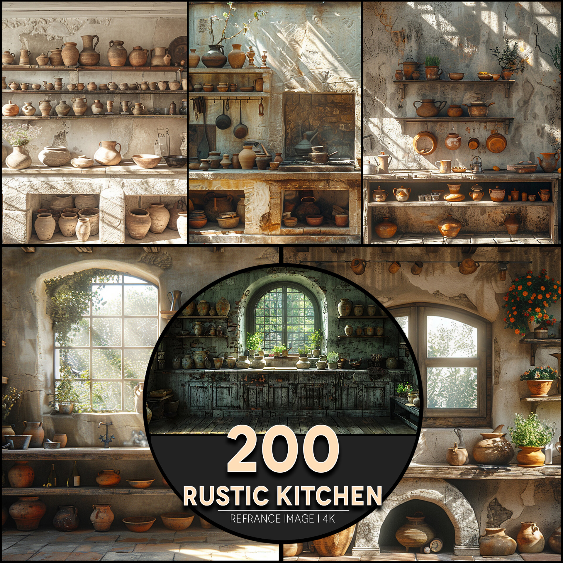 ArtStation - Rustic Kitchen 4K Reference/Concept Images