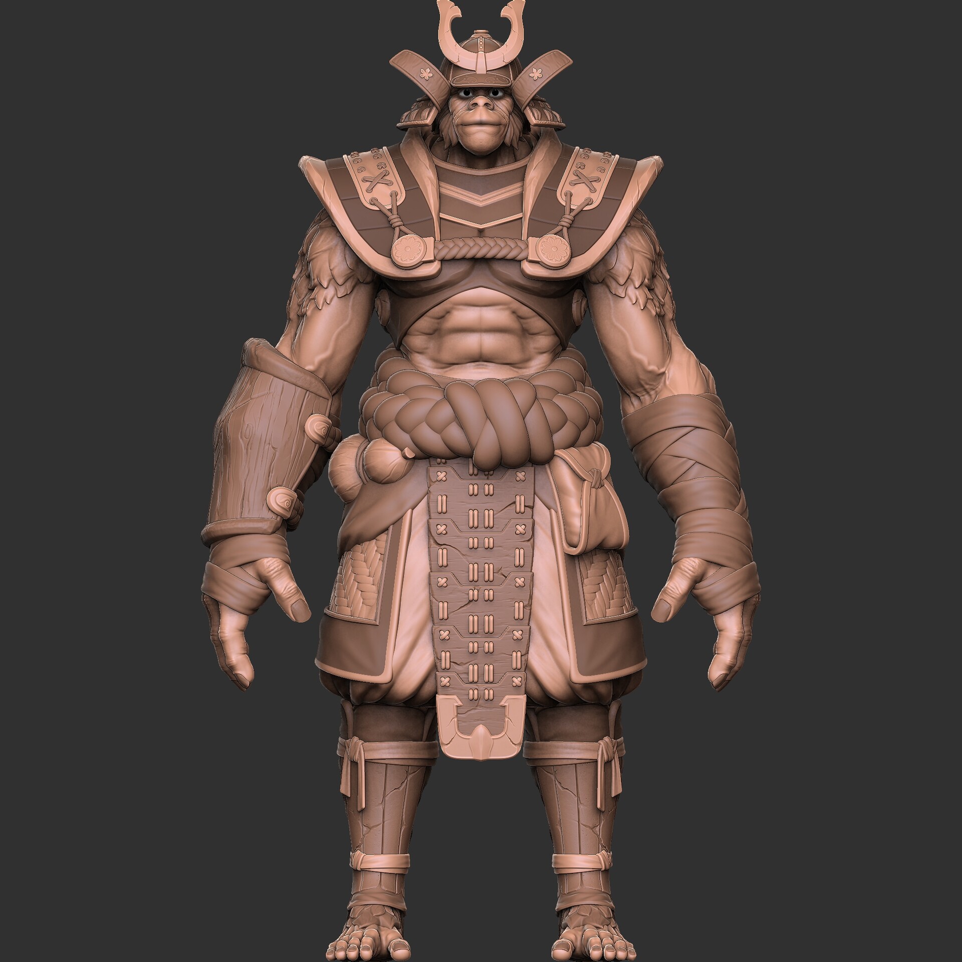 ArtStation - Monkey Samurai Sculpt