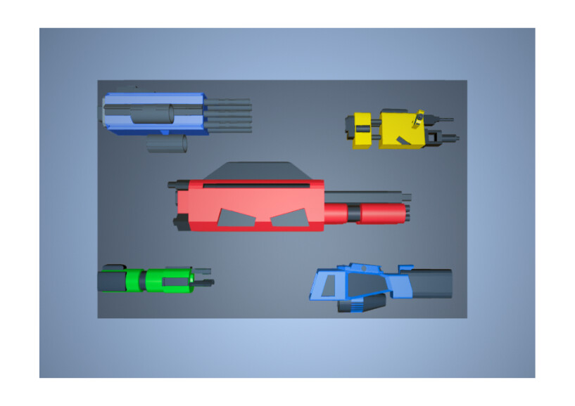ArtStation - Low Poly Sci Fi Weapons