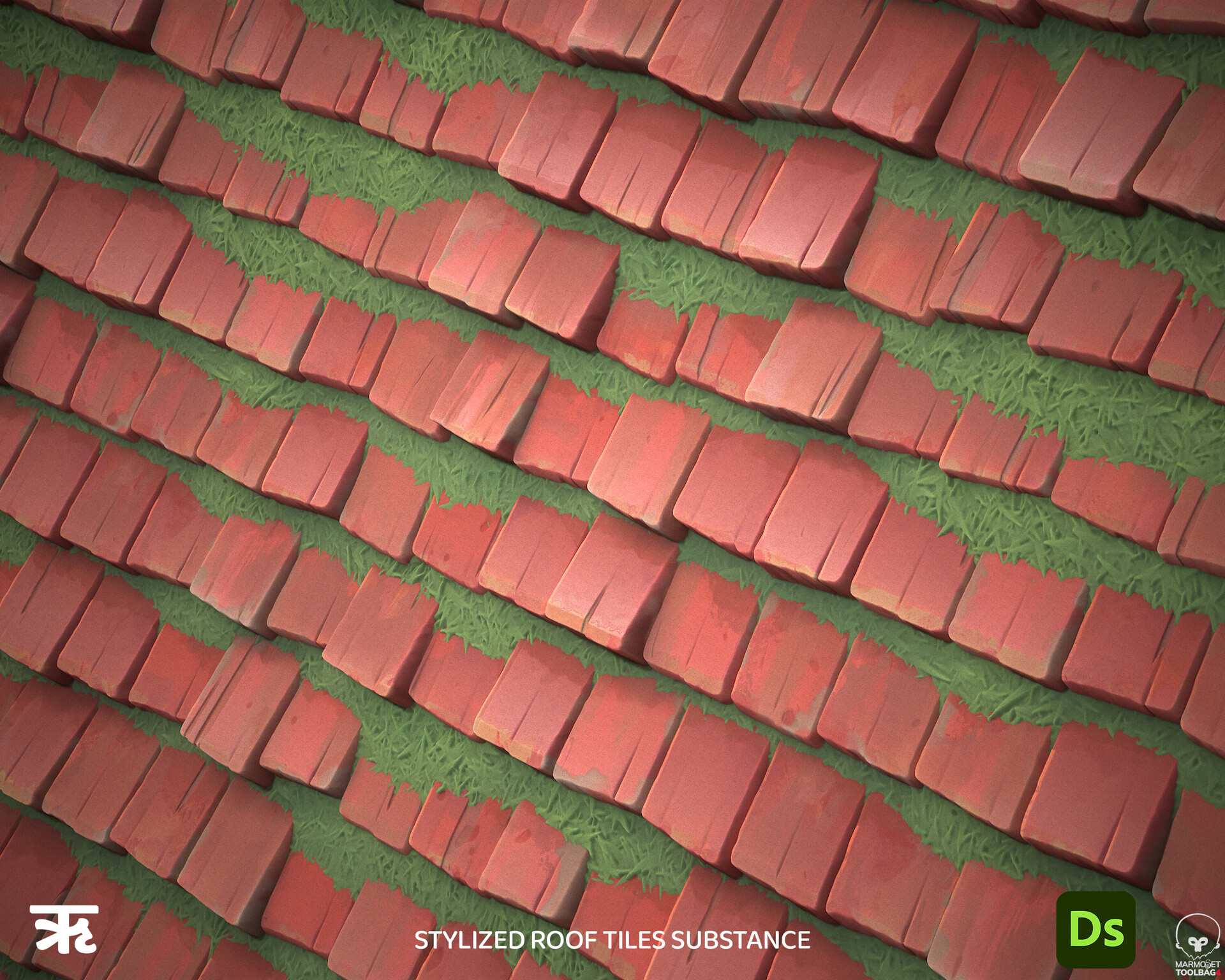 ArtStation - Stylized Roof Tiles / Substance Designer