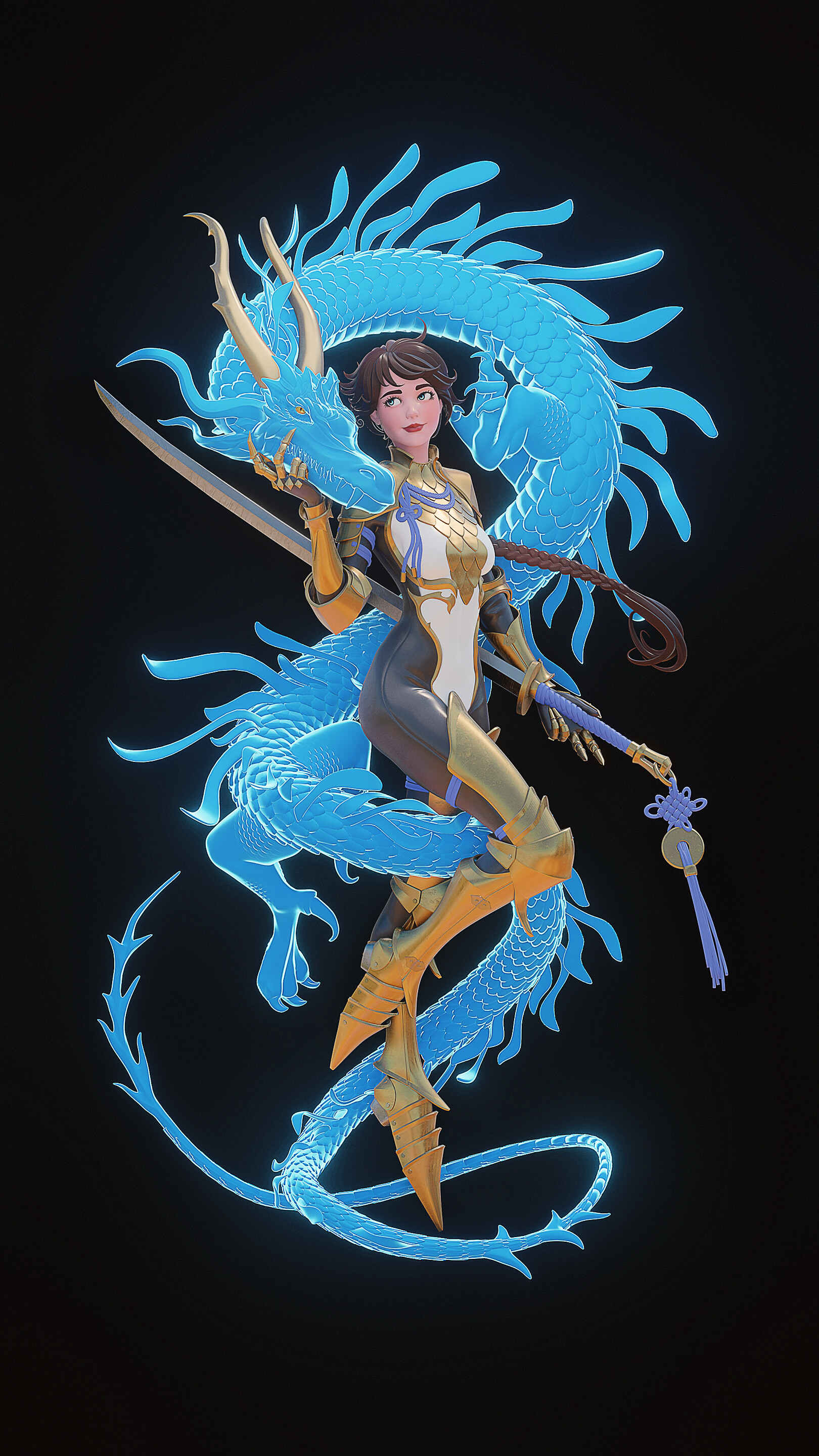 ArtStation - Girl with a Dragon