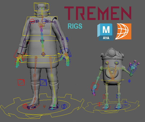 ArtStation - TREMEN character rigs