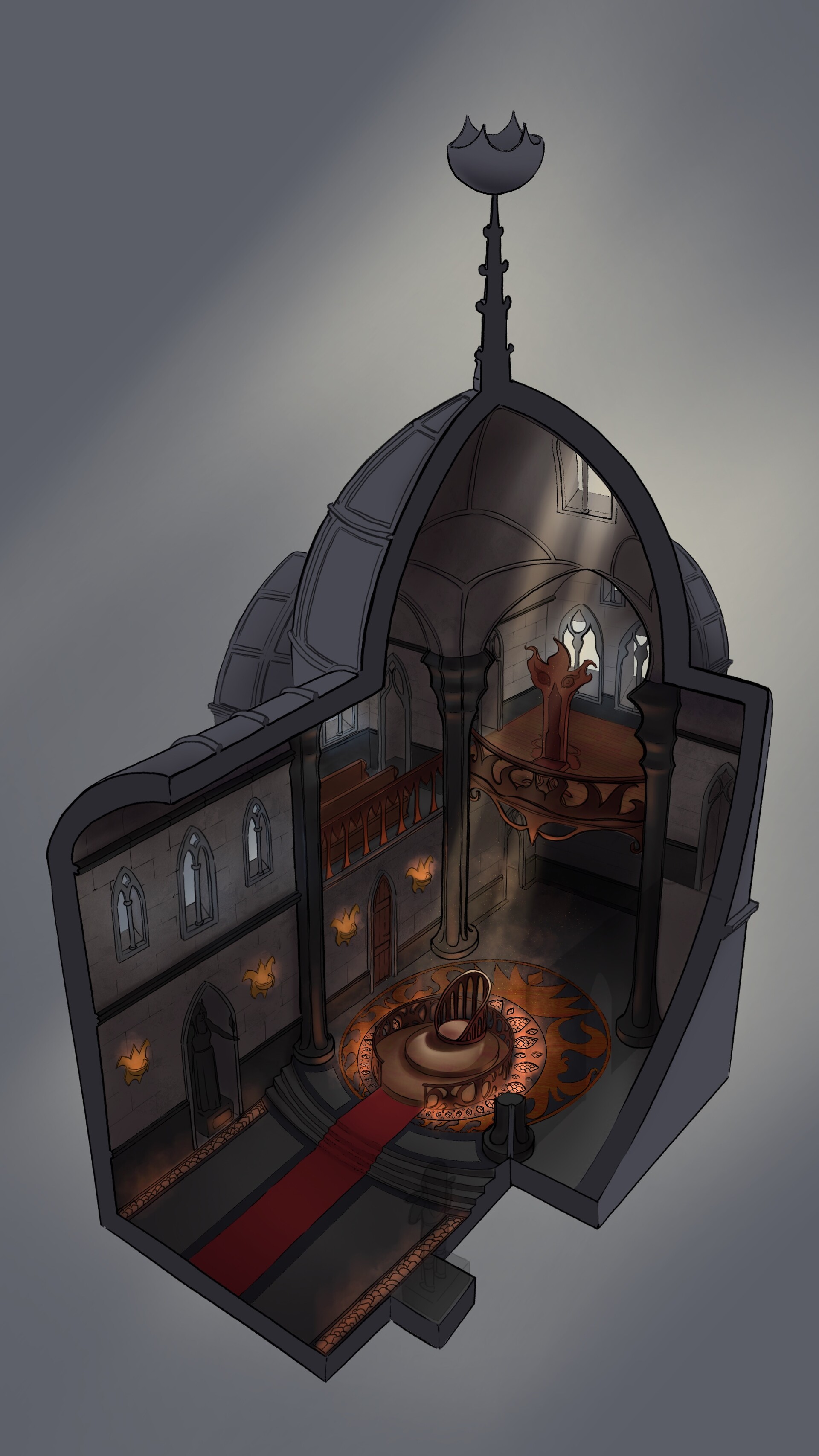ArtStation - Castle Environment Design - Painting Interior Throne Room ...
